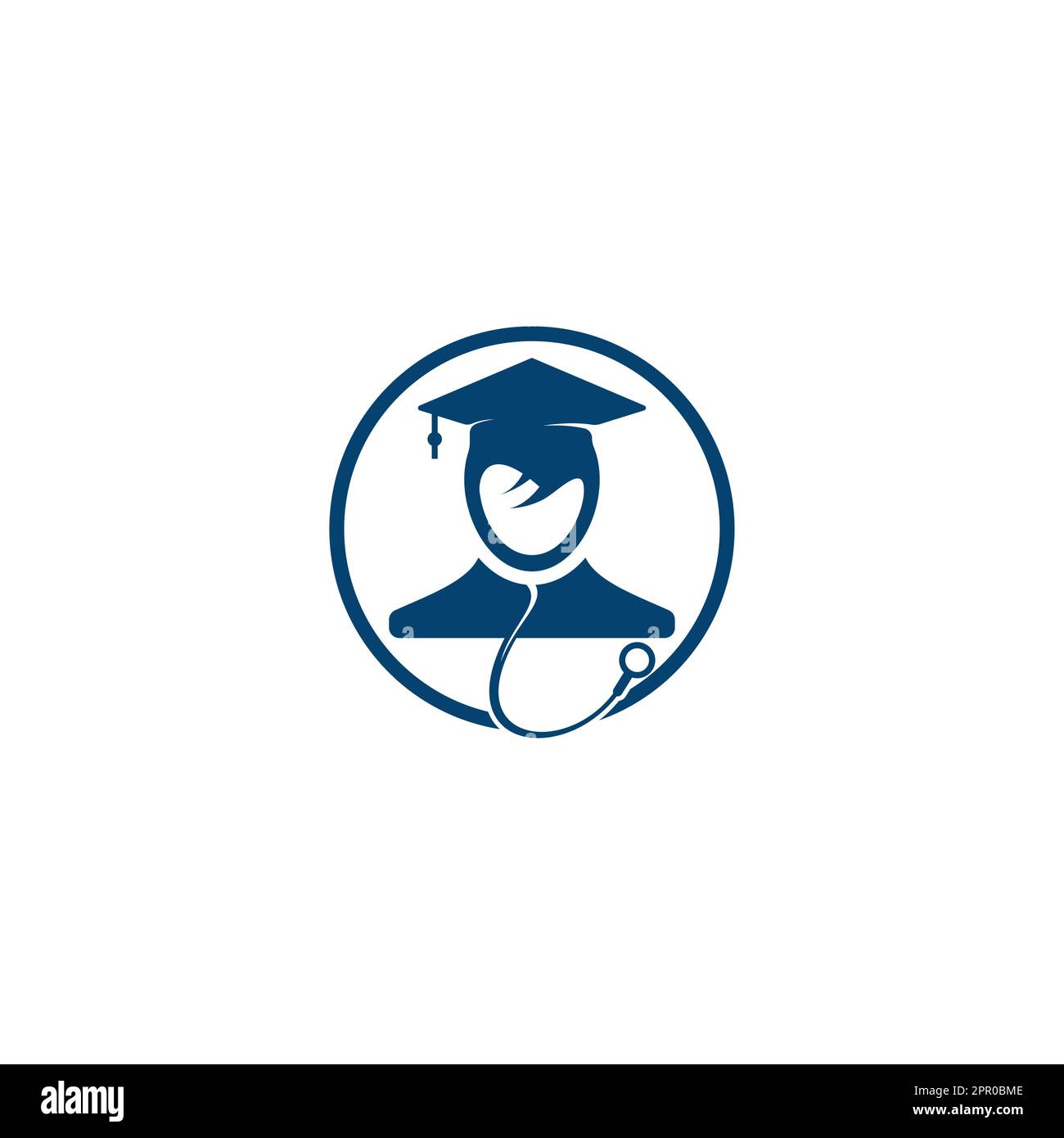 Medical School vector logo design. Medical student icon vector Stock ...