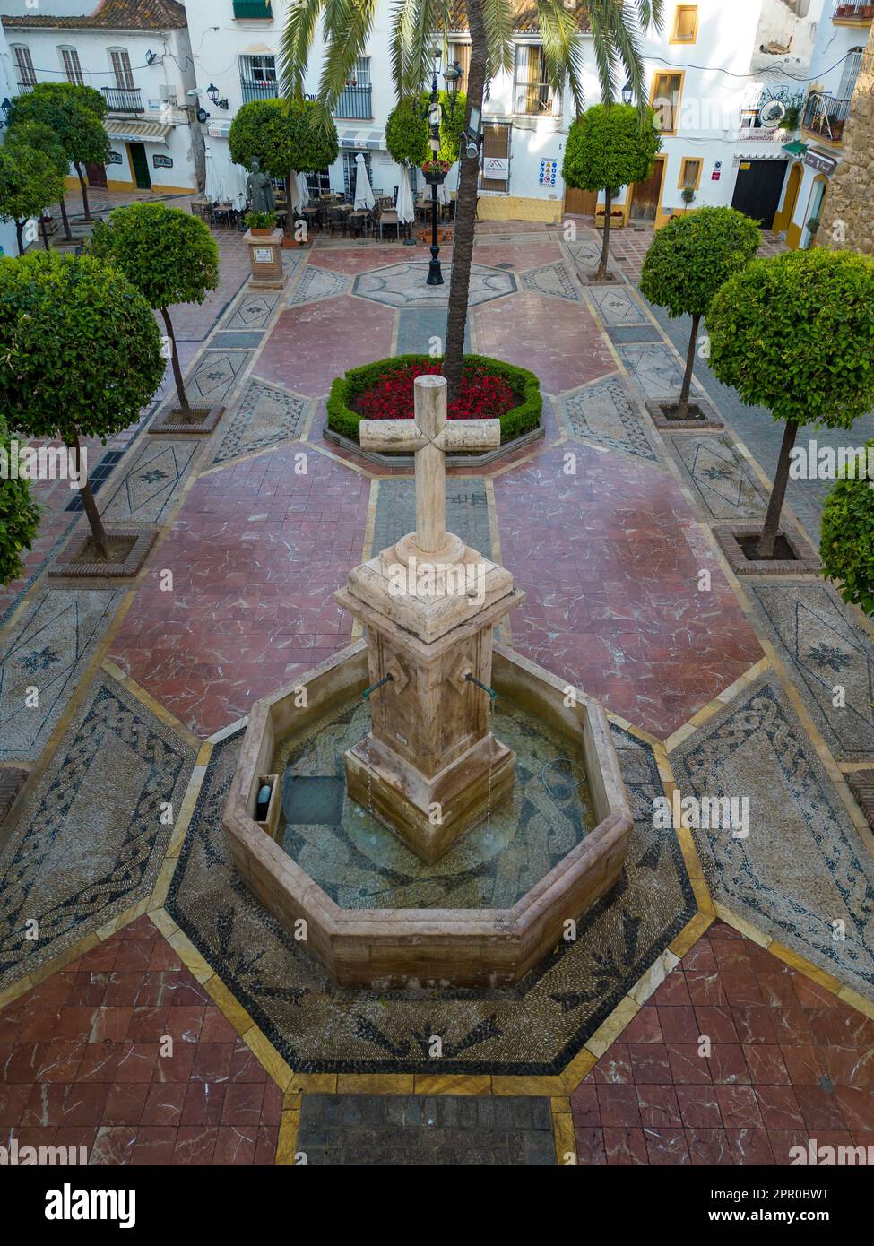 view of the old town centre of Marbella, Andalusia Stock Photo - Alamy