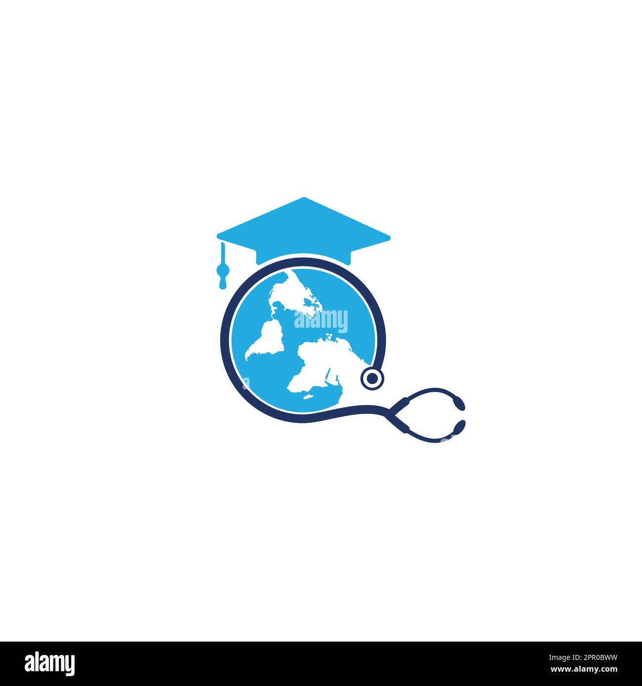 Study abroad vector logo design. Medical study in abroad logo concept ...
