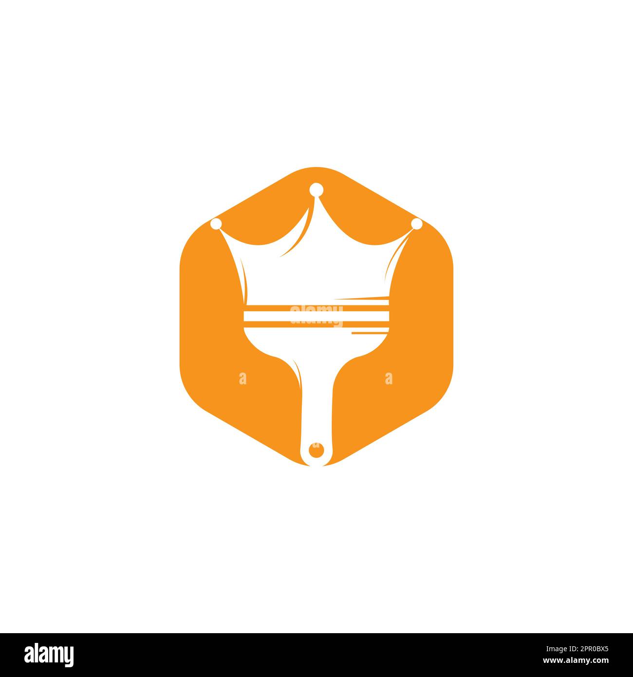 King paint vector logo design. Crown and paint brush icon Stock Vector ...