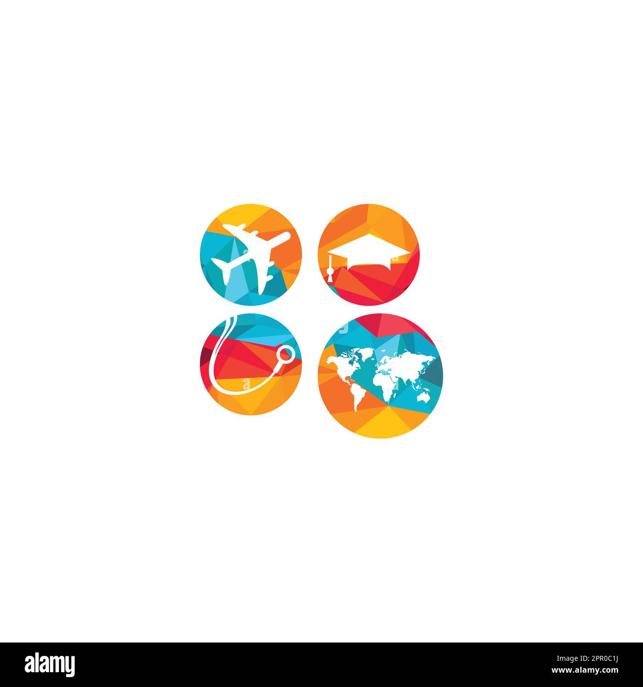 Study abroad vector logo design. Medical study in abroad logo concept Stock Vector Image & Art ...
