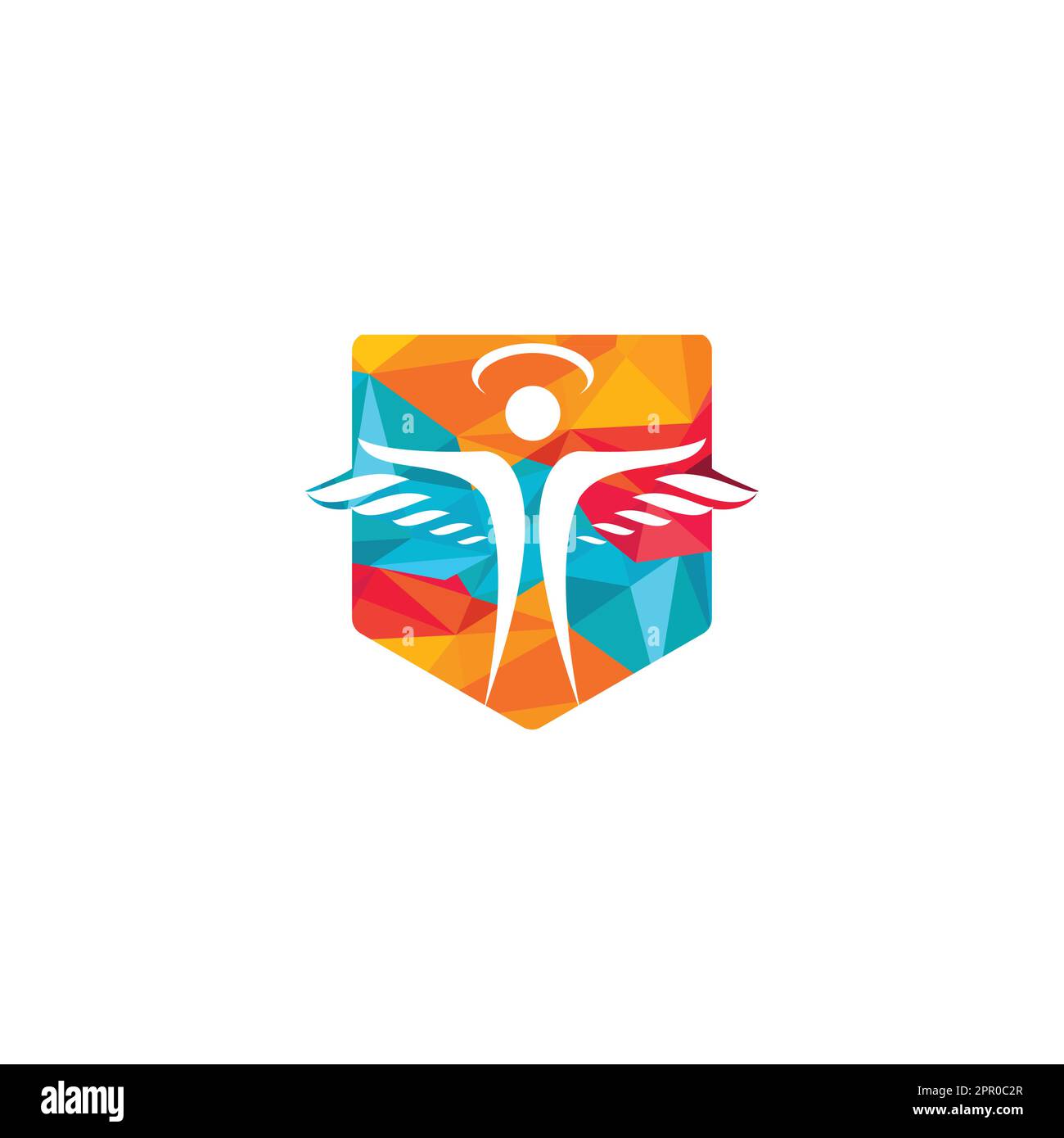 Abstract Angel Vector Logo Design. Represents the Concept of religion ...