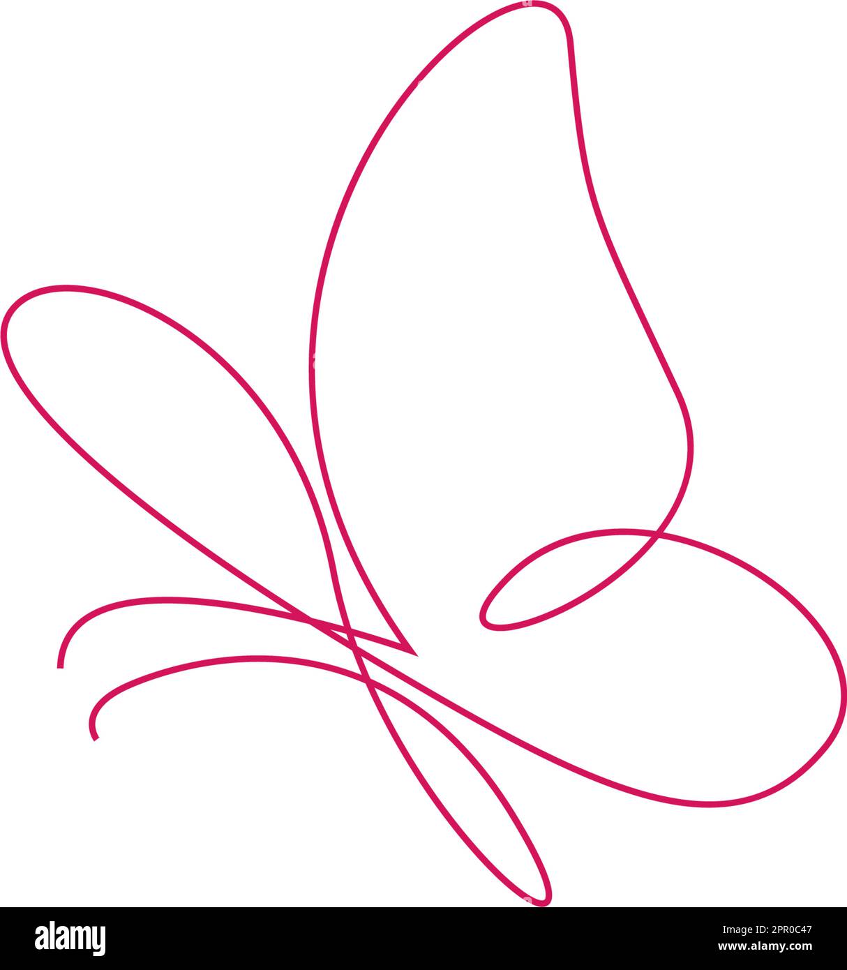 Butterfly line art image illustration template Stock Vector Image & Art ...