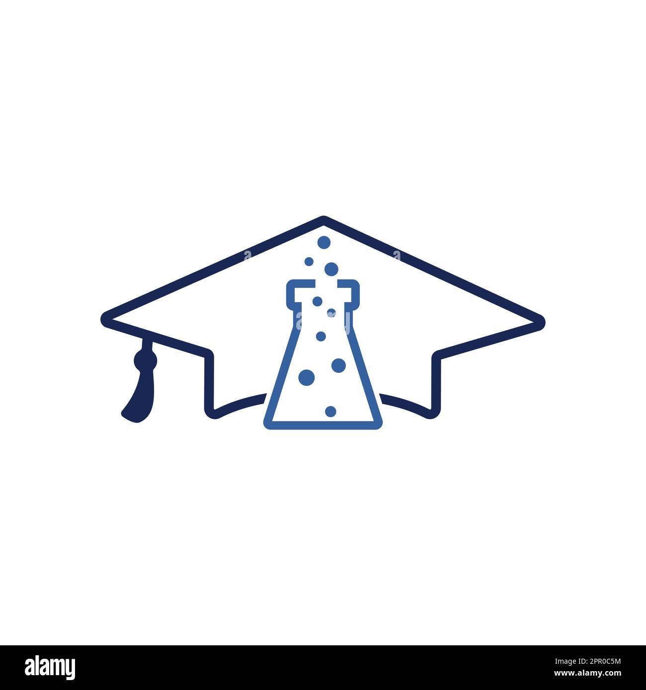 Lab Academy vector logo design. Graduation cap and flask icon design ...