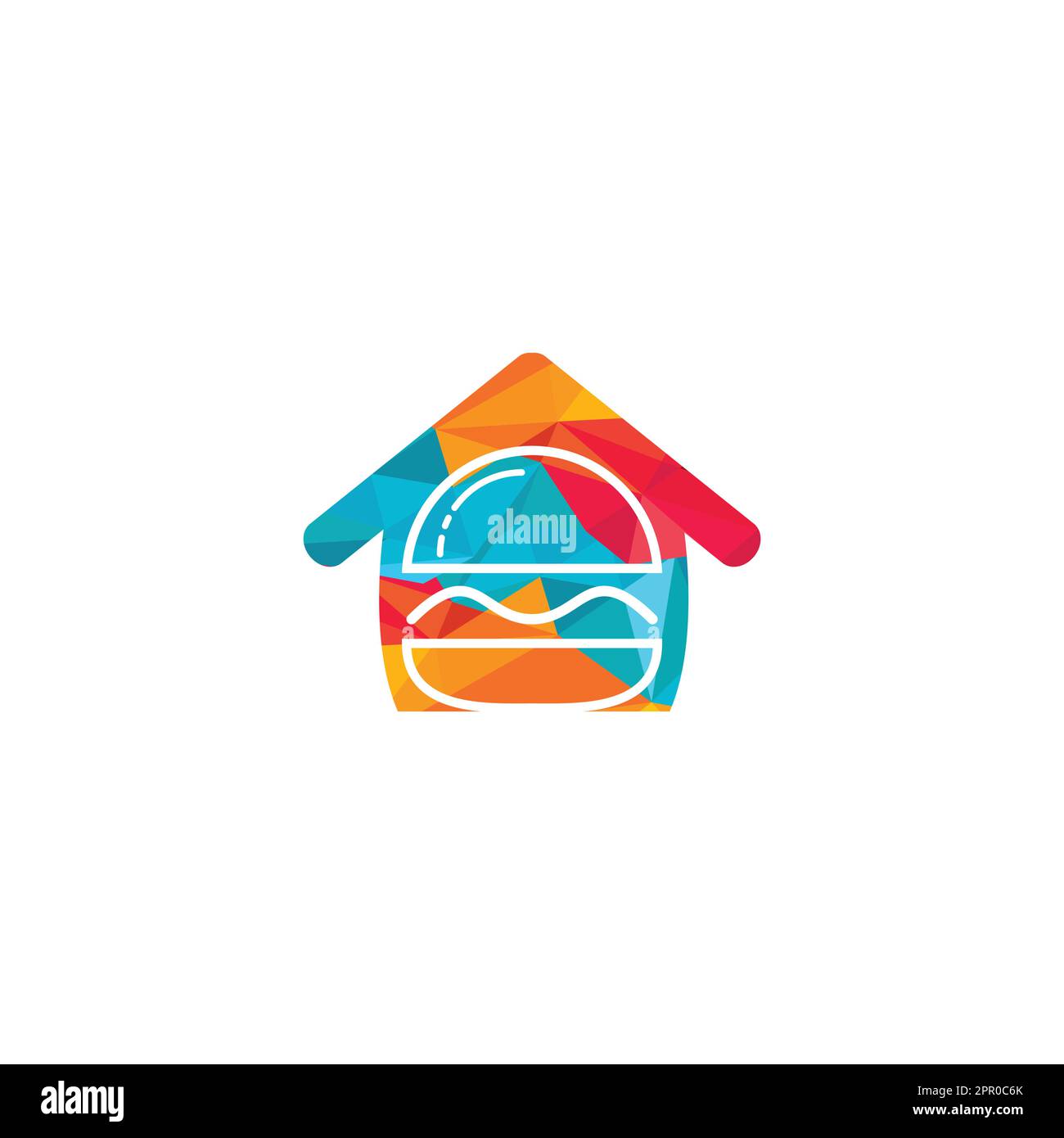 Burger house vector logo design. American classic burger house logo ...