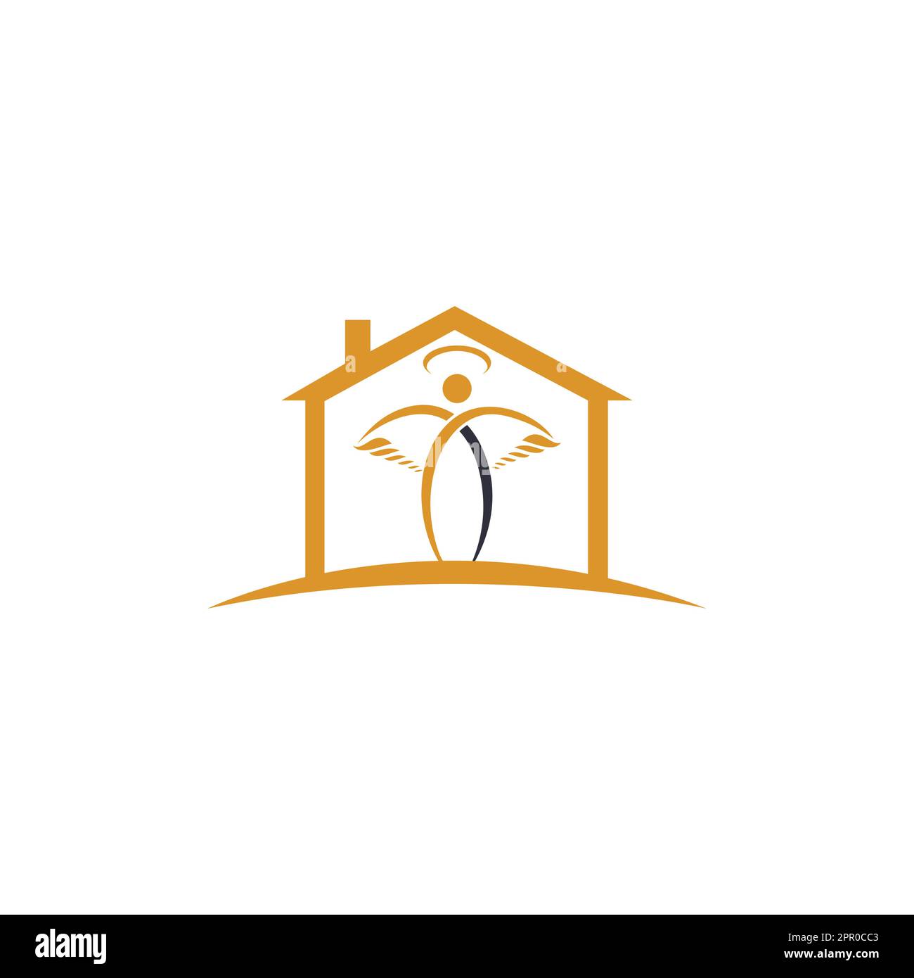 Angel House vector logo design. Creative modern abstract house fly with ...