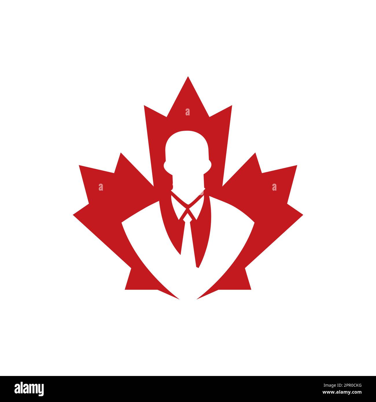 Canada businessman vector logo design. Maple leaf and businessman icon ...