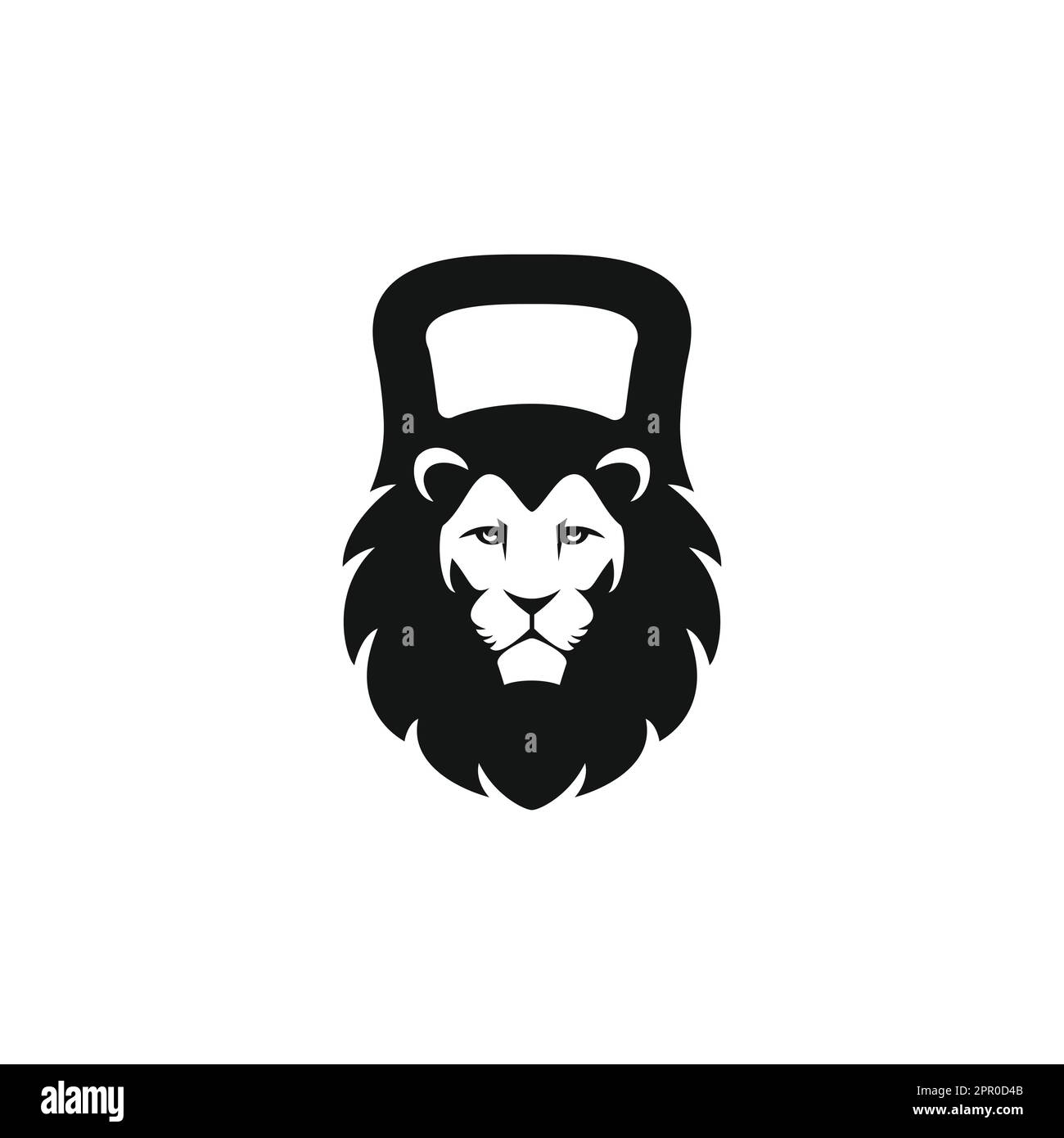 Gym lion logo template design. Fitness gym badge illustration Stock ...