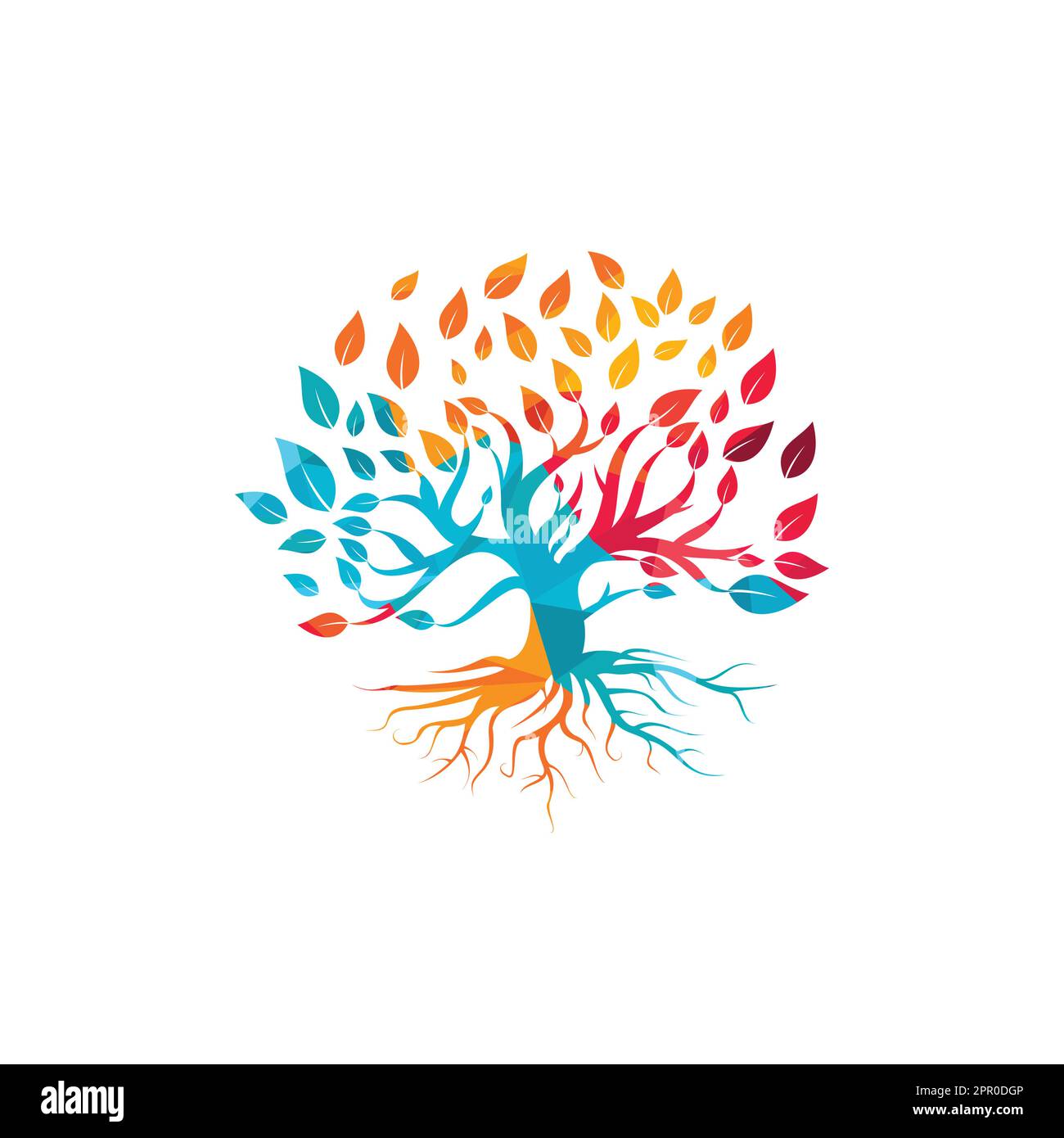 Tree root logo vector design illustration. Tree of Life logo design ...