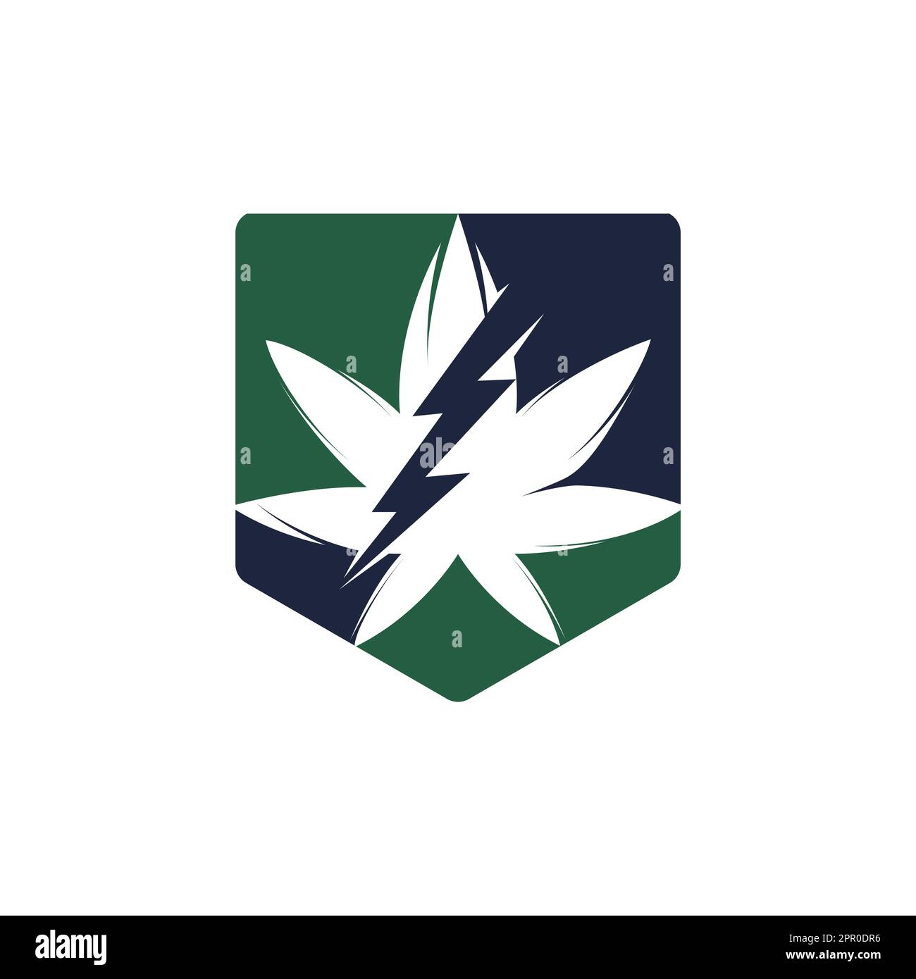 Marijuana thunder vector logo design. Cannabis or marijuana leaf logo ...