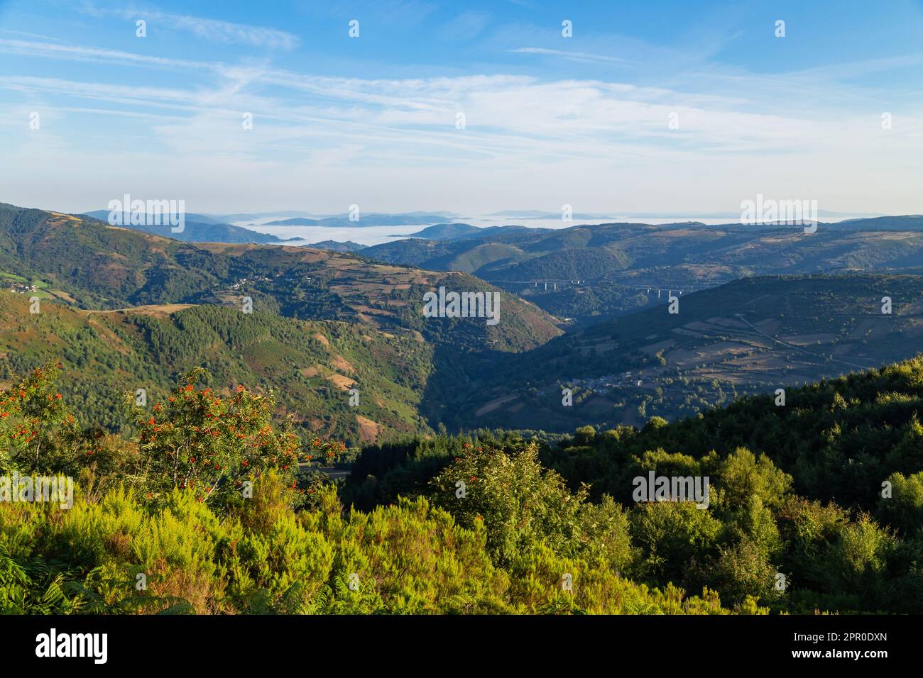 Mountain top view in Basque Country, Spain Stock Photo - Alamy