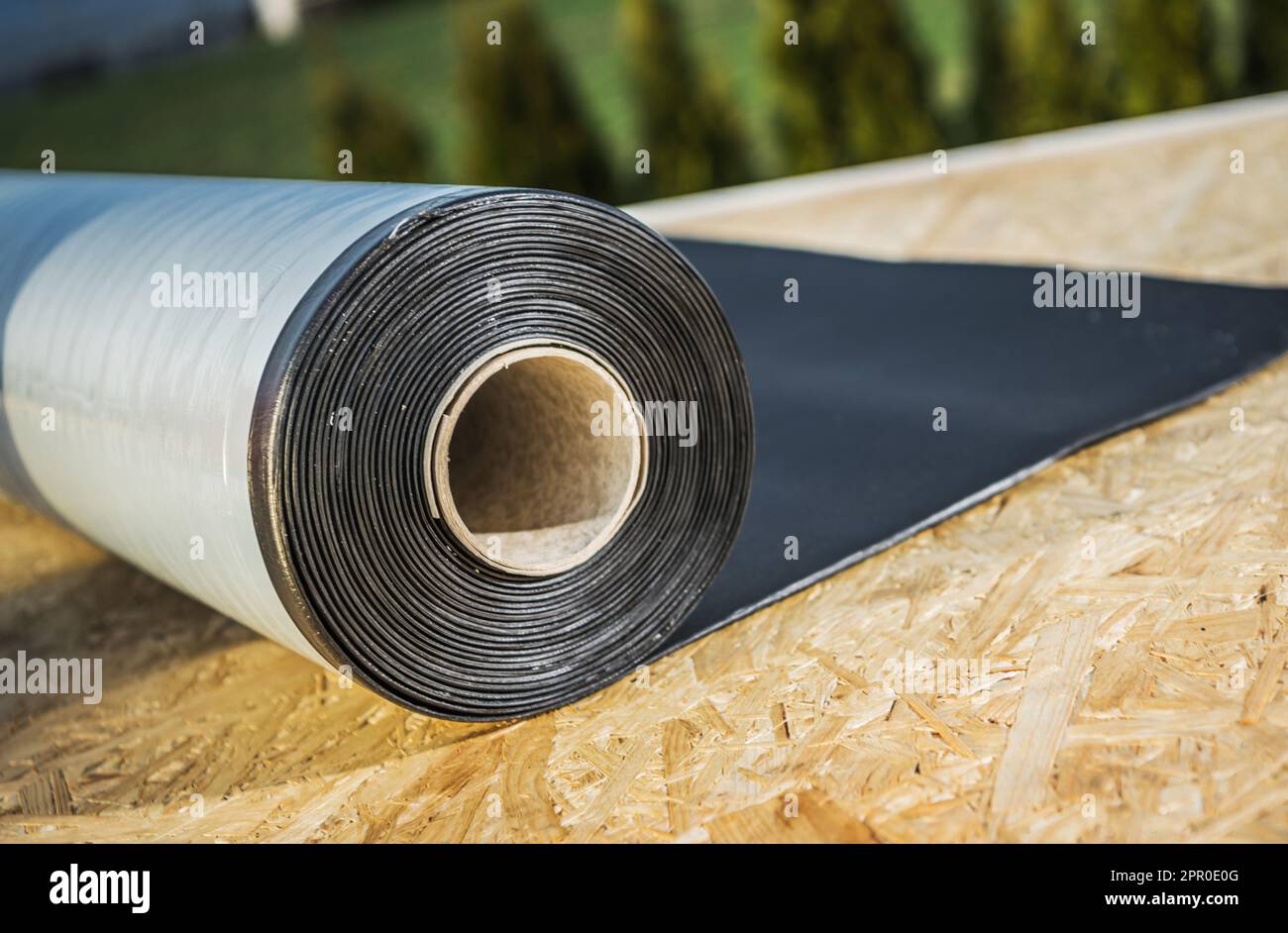 Roll of EPDM Ethylene Propylene Diene Terpolymer Material Laying on a ...