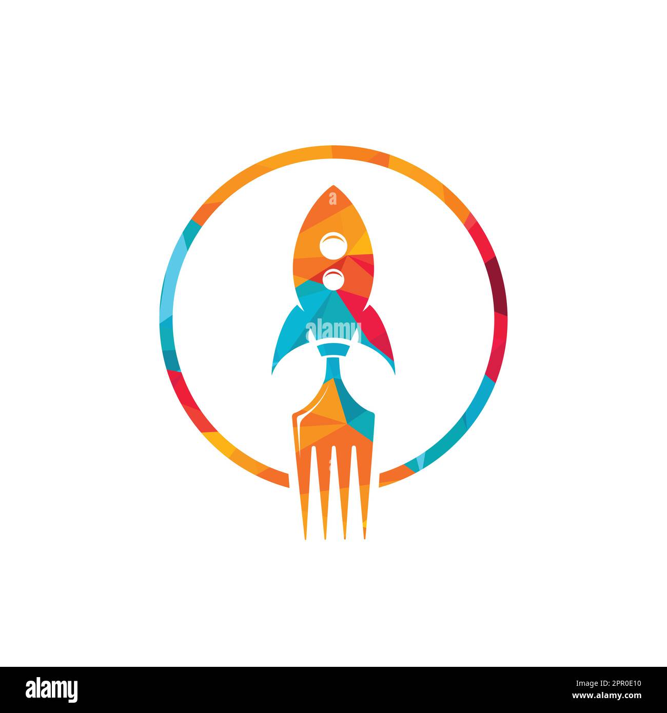 Rocket food logo design illustration. Fast food delivery logo template ...