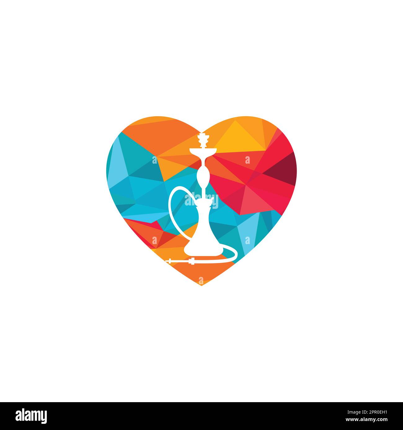 Hookah Heart logo design. Vintage sheesha logo. Lounge cafe emblem ...