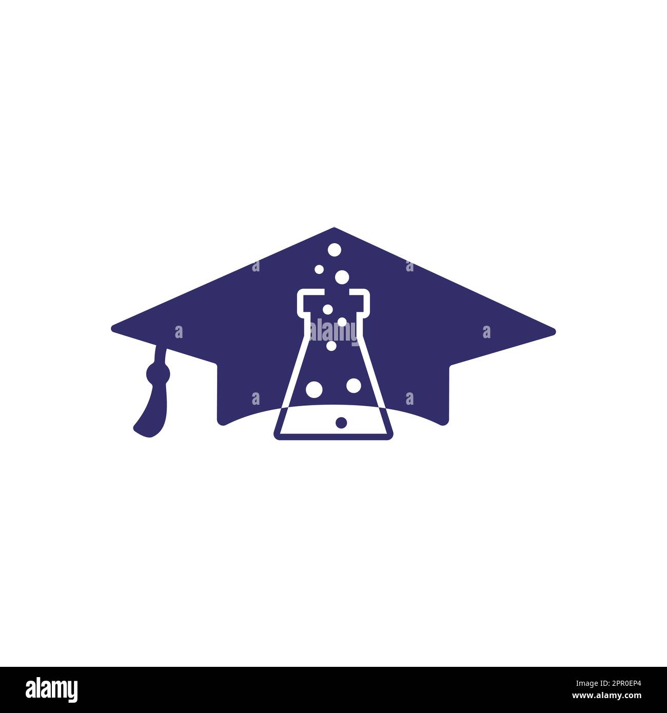 Lab Academy vector logo design. Graduation cap and flask icon design ...