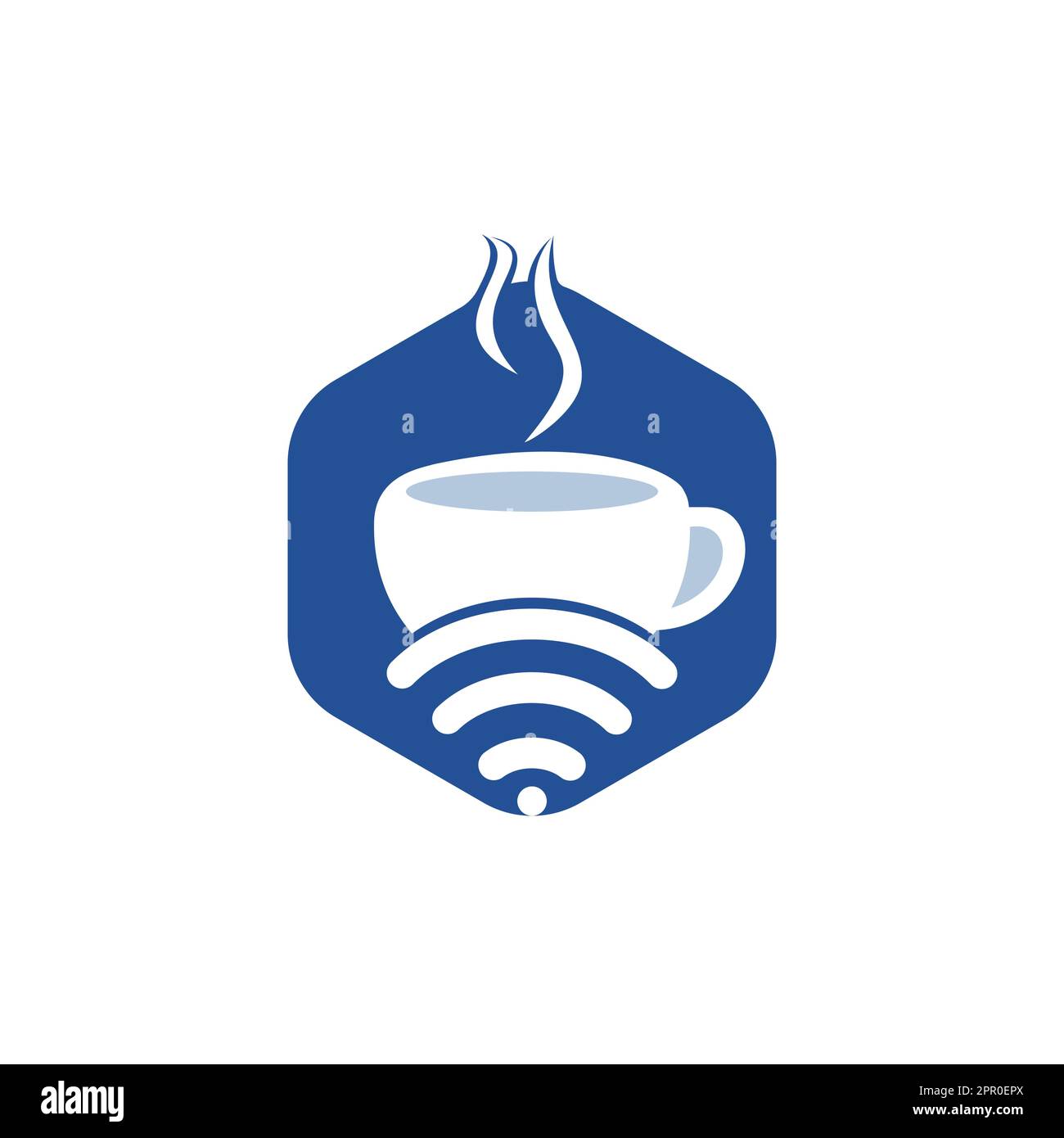 Coffee cup with WiFi vector icon logo. Creative logo design template ...