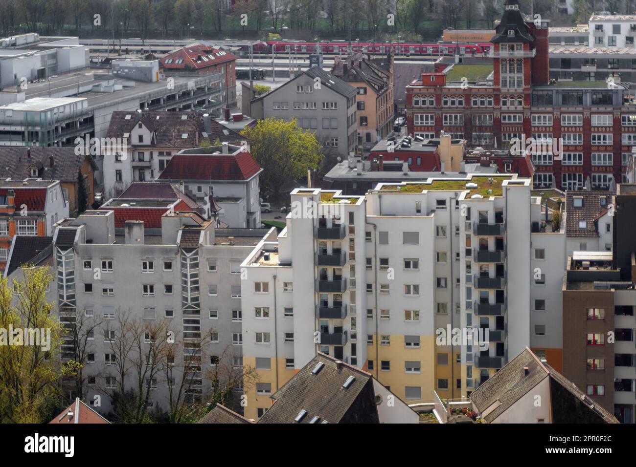 Esslingen,Germany - April 09,2023:Downtown This is the centre of the ...