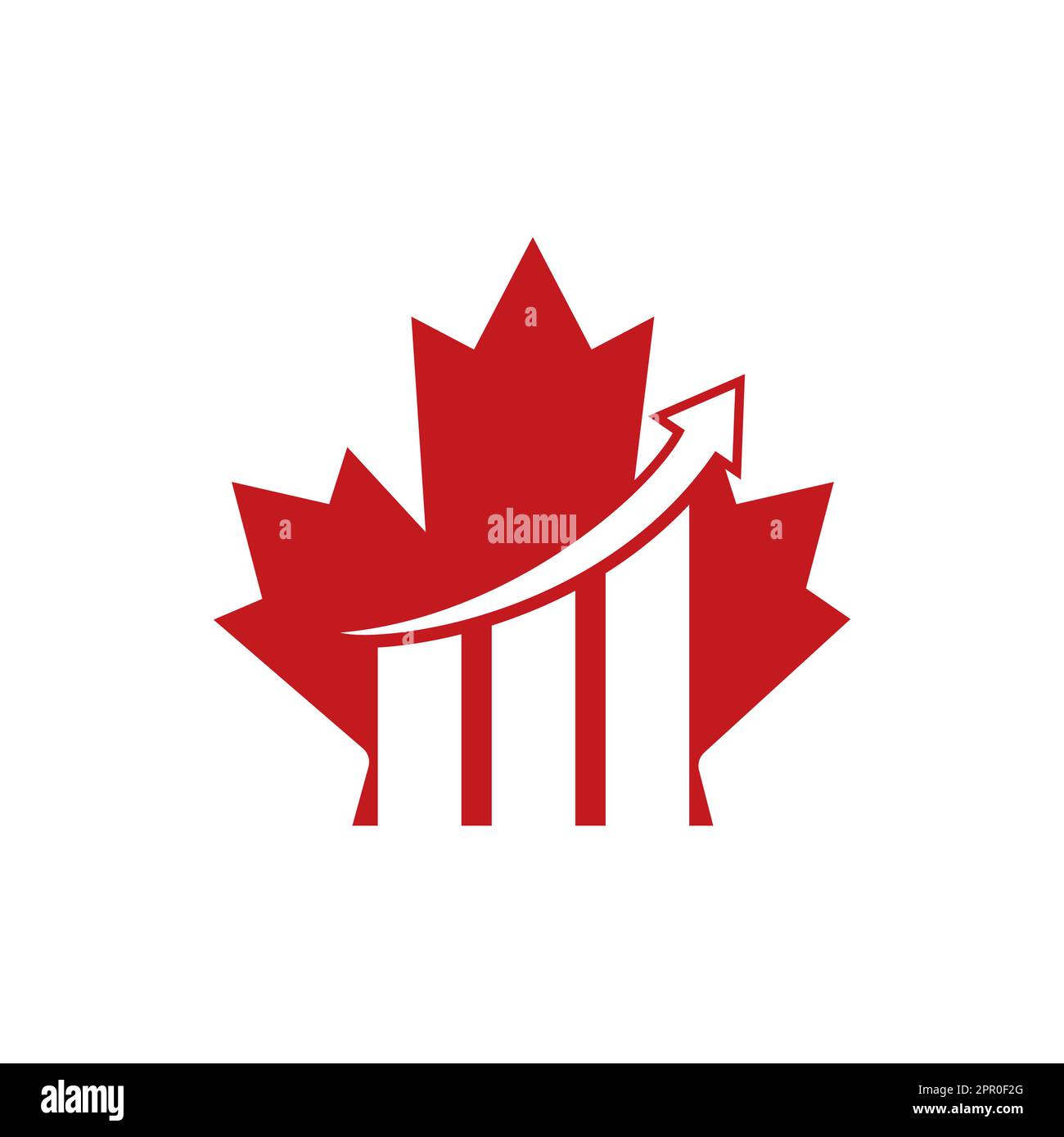 Canada business vector logo design. Maple leaf and finance chart icon ...