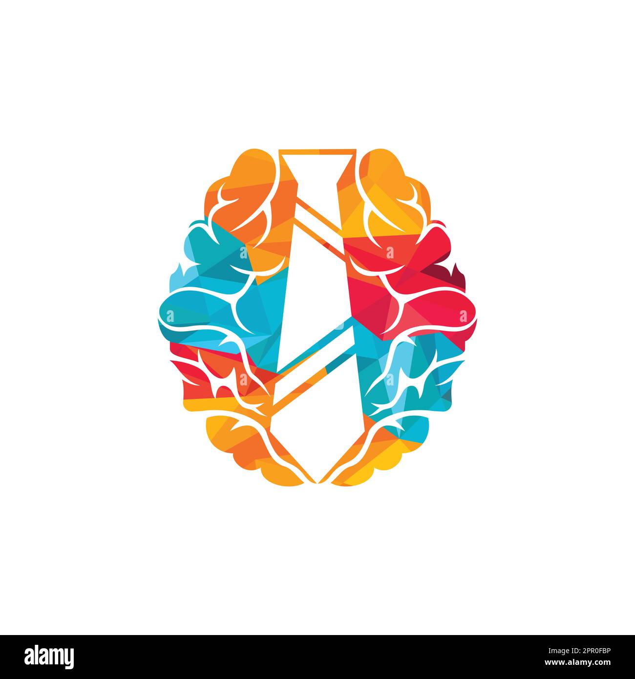 Smart job idea vector logo design concept. Brain and tie icon logo ...