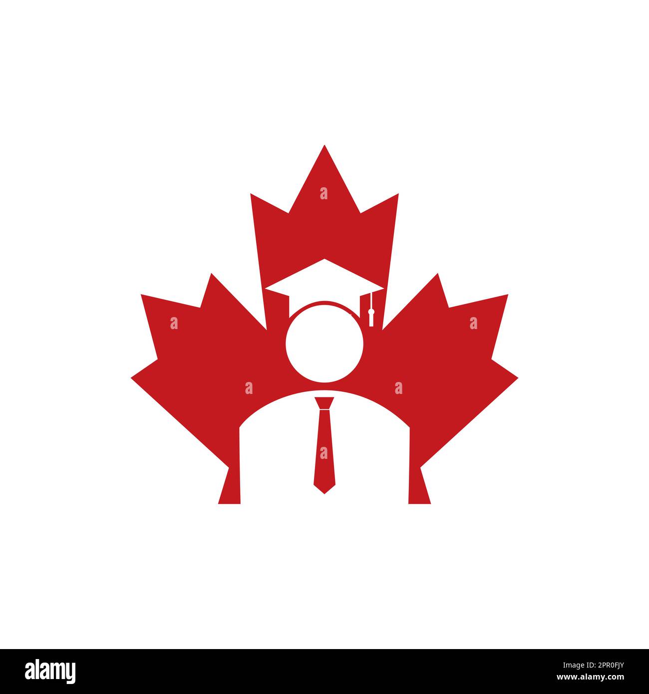 Canada education logo design. Maple leaf and graduation student logo ...