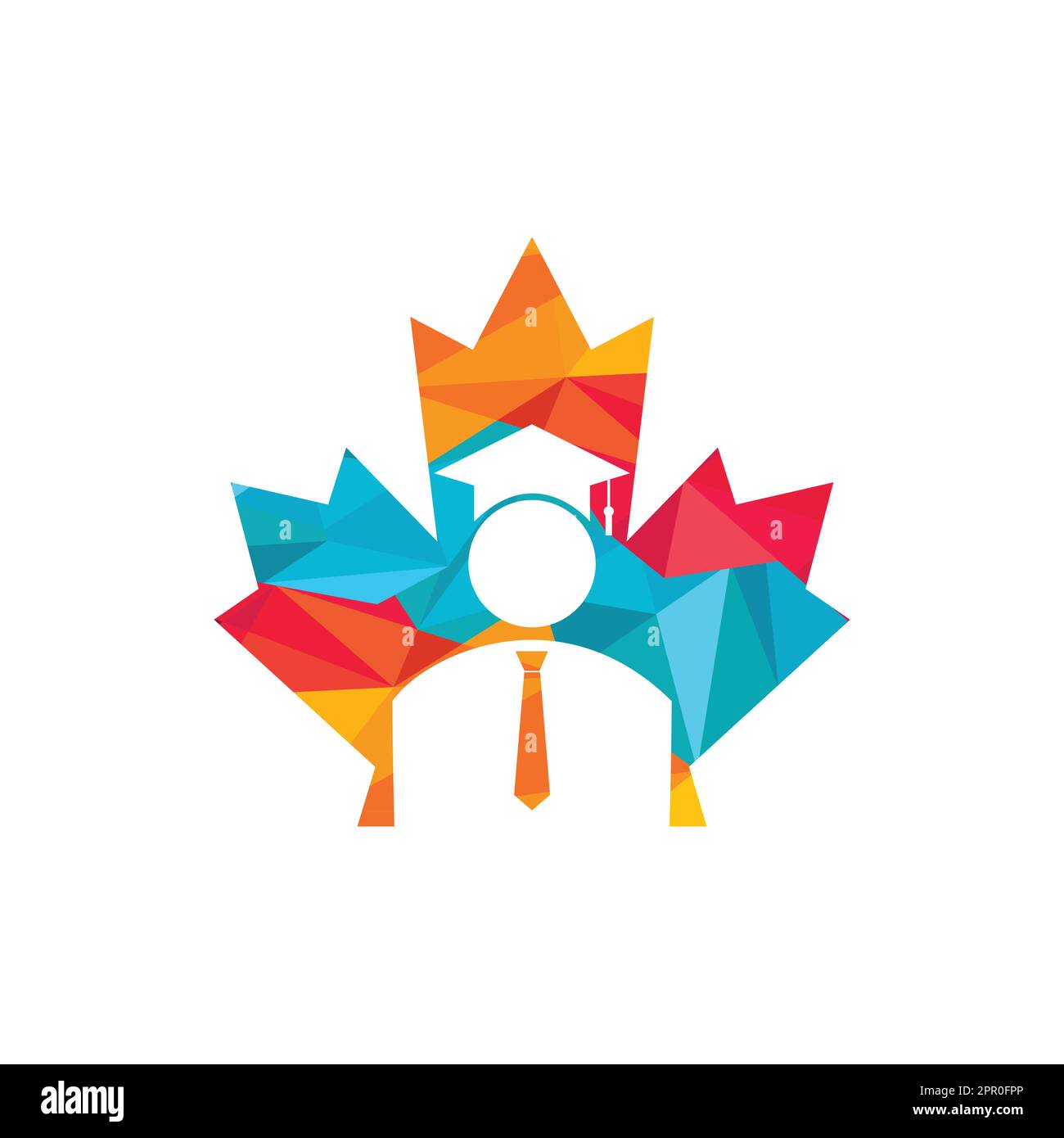 Canada education logo design. Maple leaf and graduation student logo ...