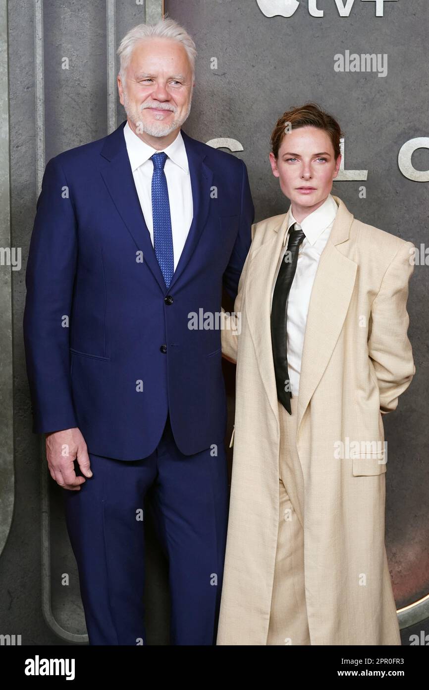 Tim Robbins and Rebecca Ferguson attend the global premiere of Silo, at ...