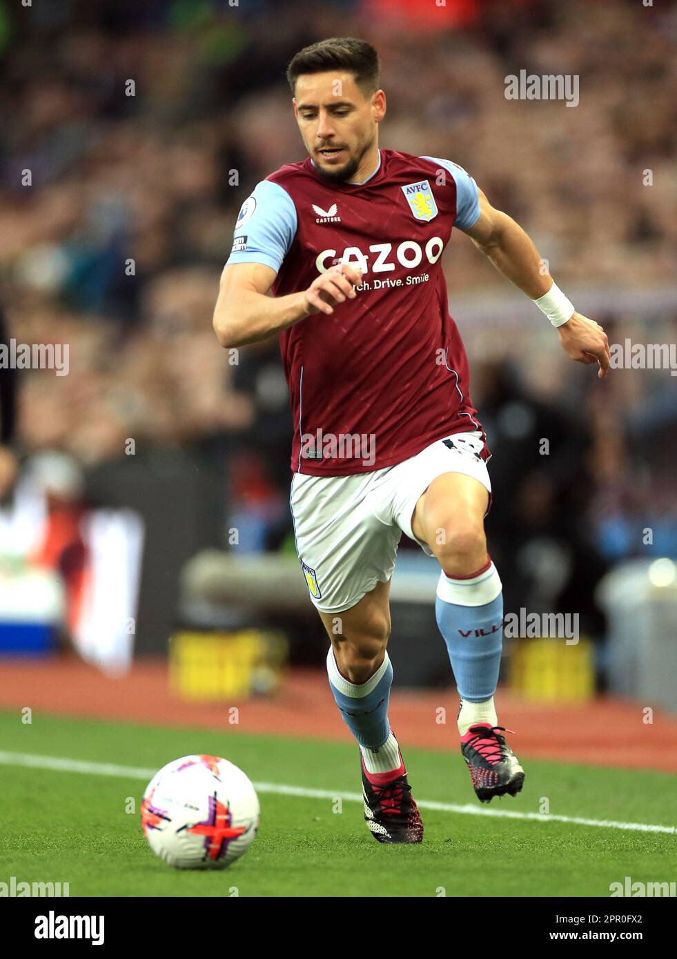 Aston Villa's Alex Moreno in action during the Premier League match at ...