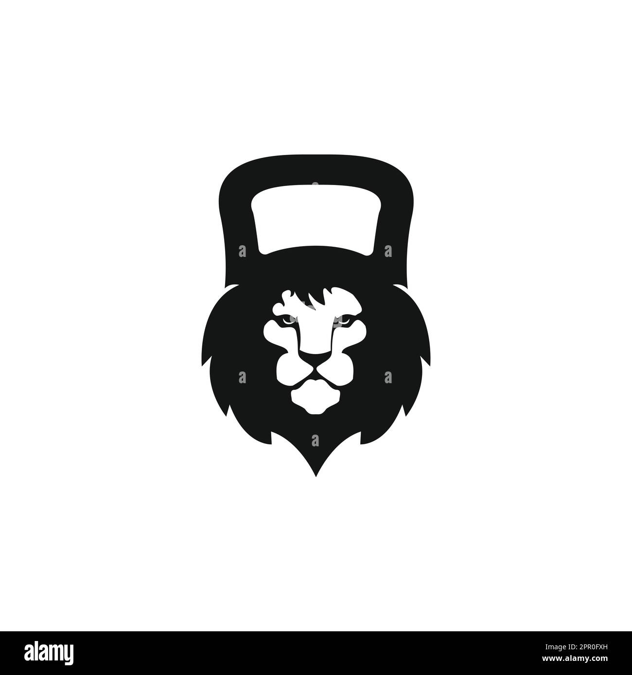 Gym lion logo template design. Fitness gym badge illustration Stock ...