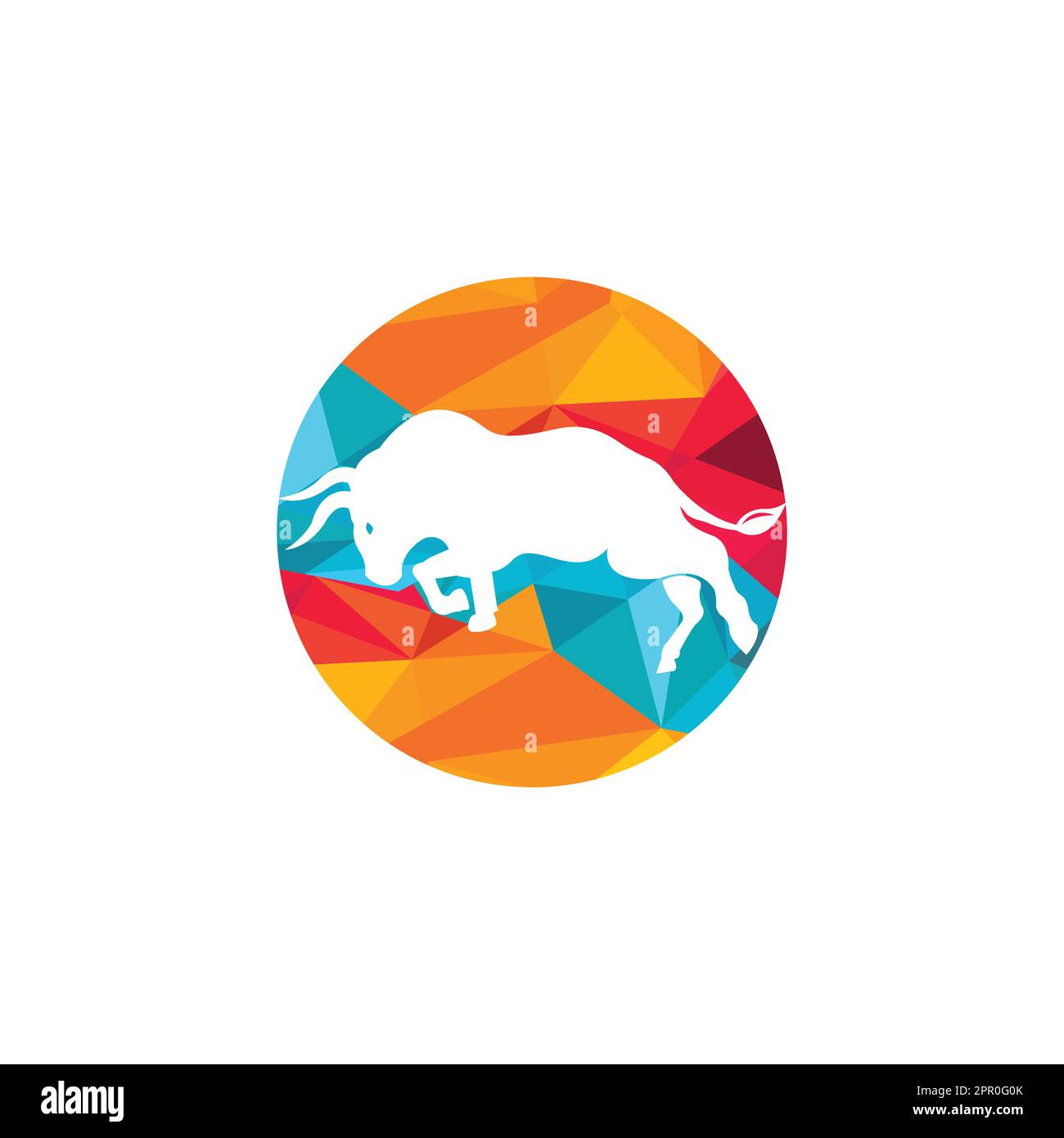 Bull vector logo design. Simple animal vector logo design template ...