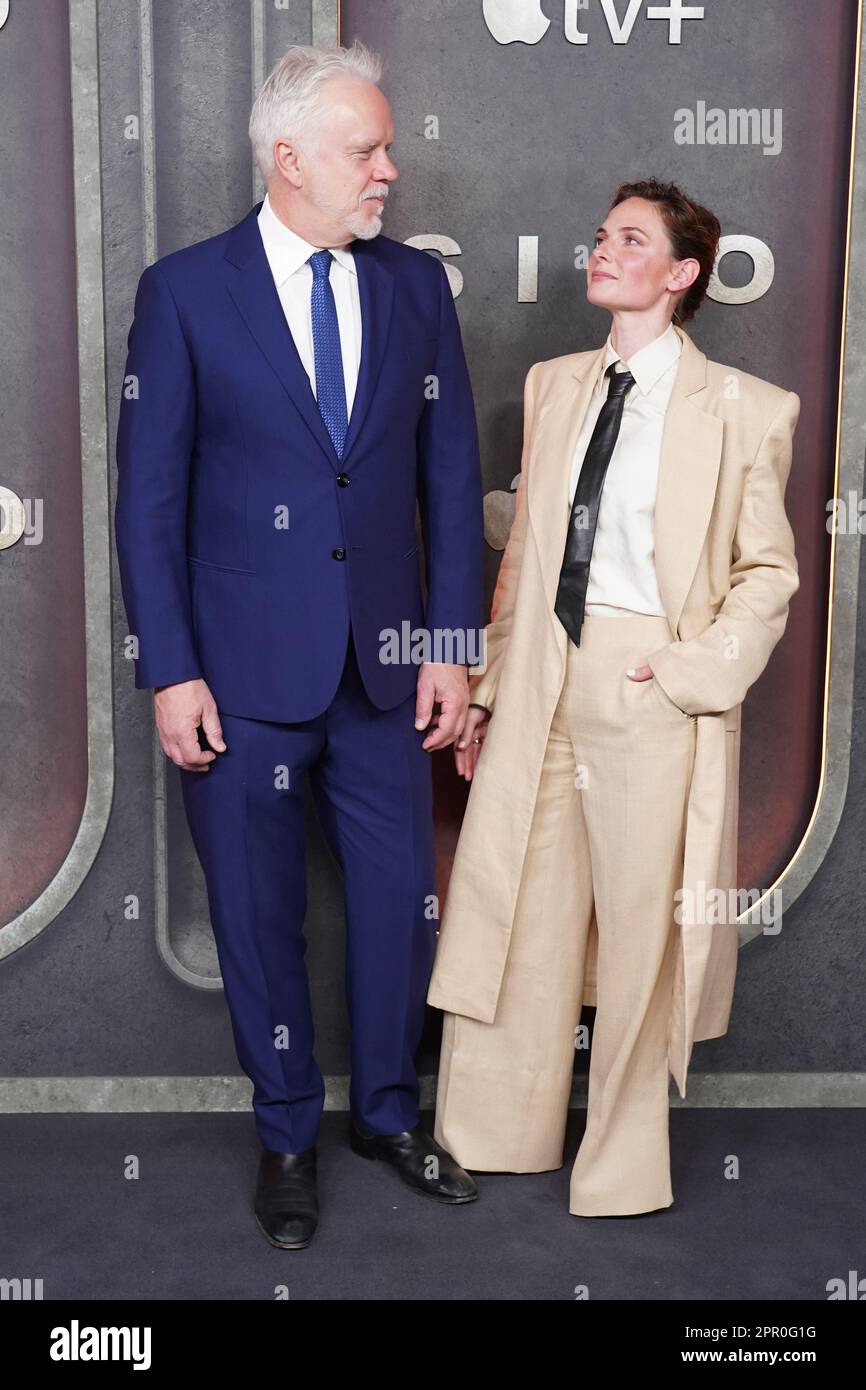 Tim Robbins (left) and Rebecca Ferguson attend the global premiere of ...