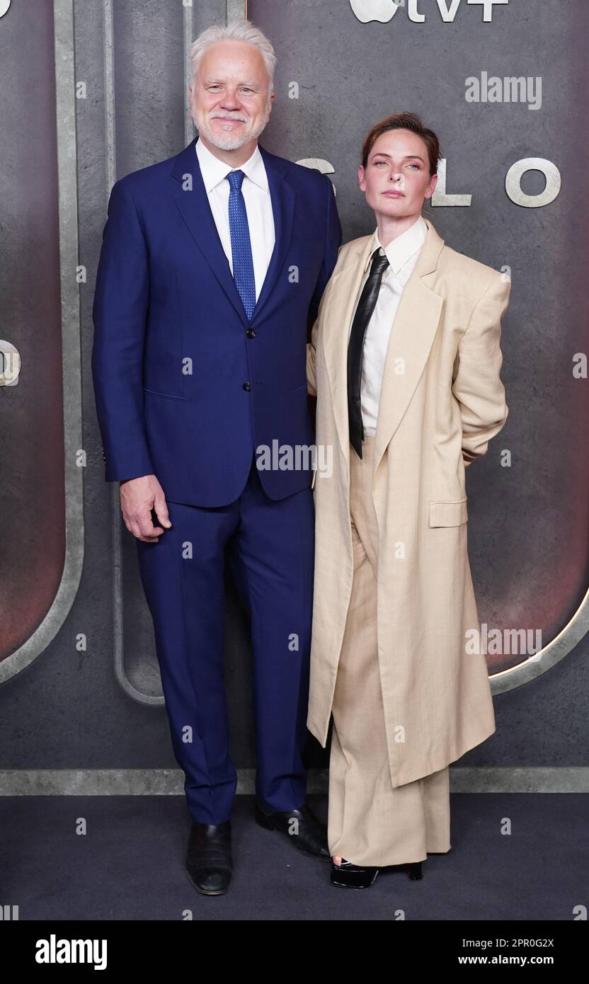 Tim Robbins (left) and Rebecca Ferguson attend the global premiere of ...