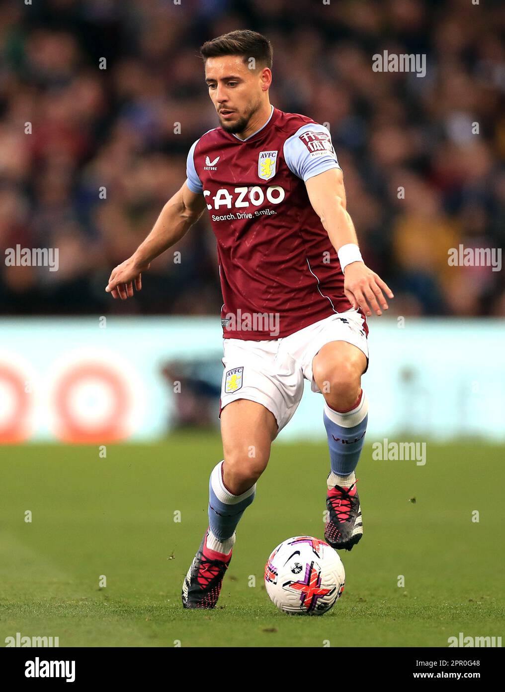 Aston Villa's Alex Moreno in action during the Premier League match at ...