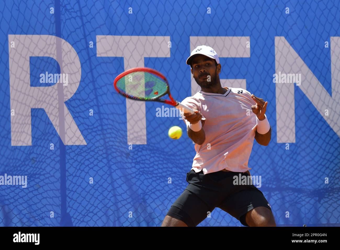 Rome, Italy. 25th Apr, 2023. Sumit Nagal (IND) ATP CHallenger Roma ...