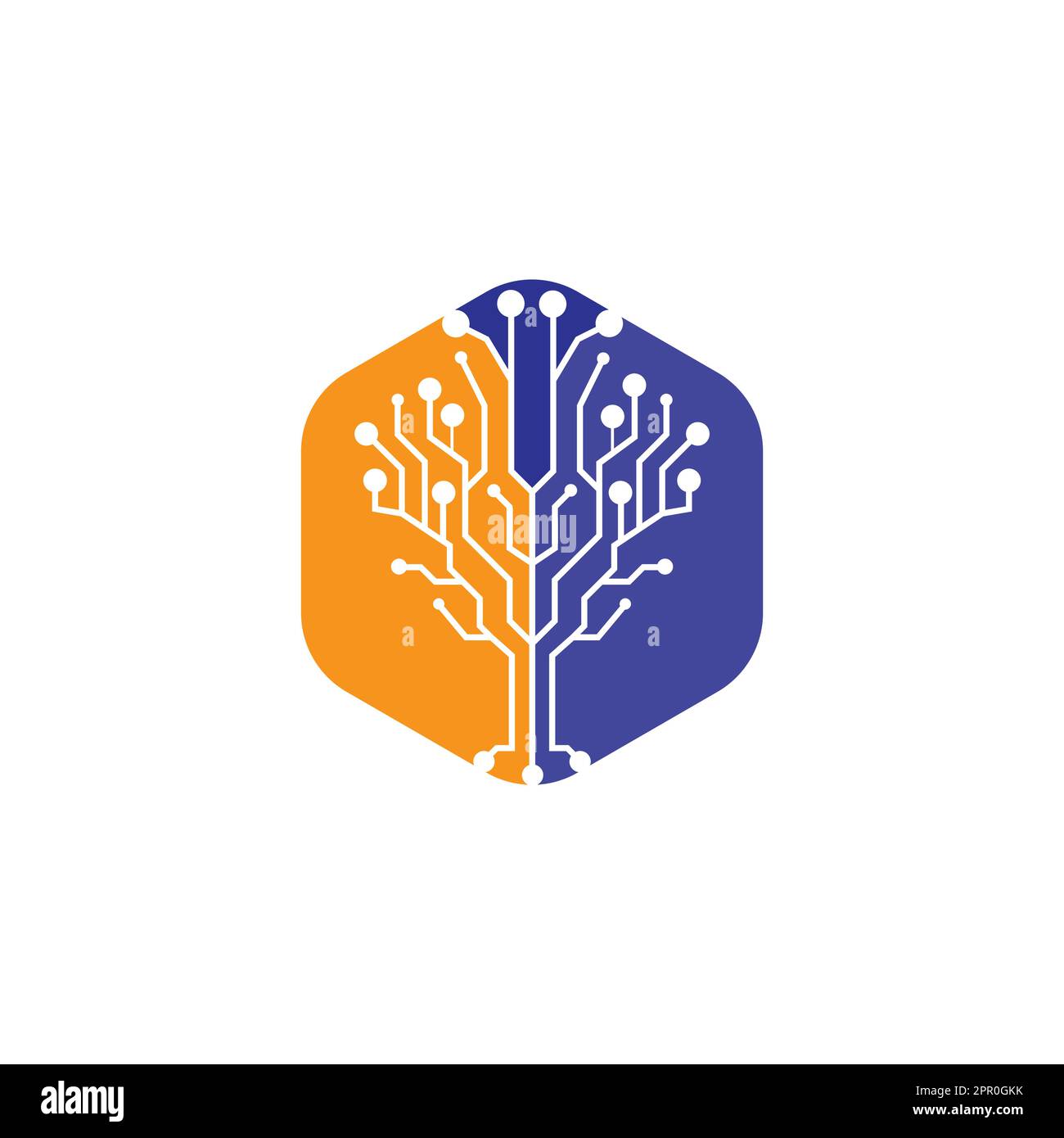 Digital Tree vector logo design. Technology logo template design vector ...