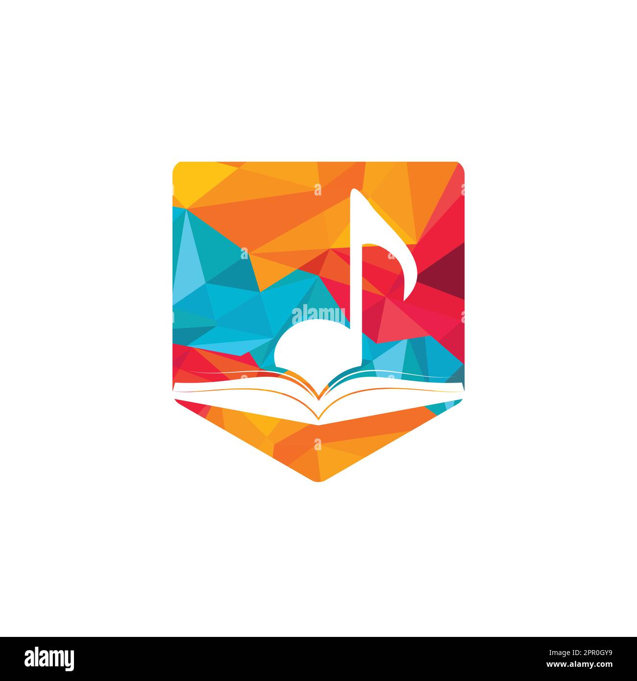 Music book vector logo design. Book and music note icon design Stock ...