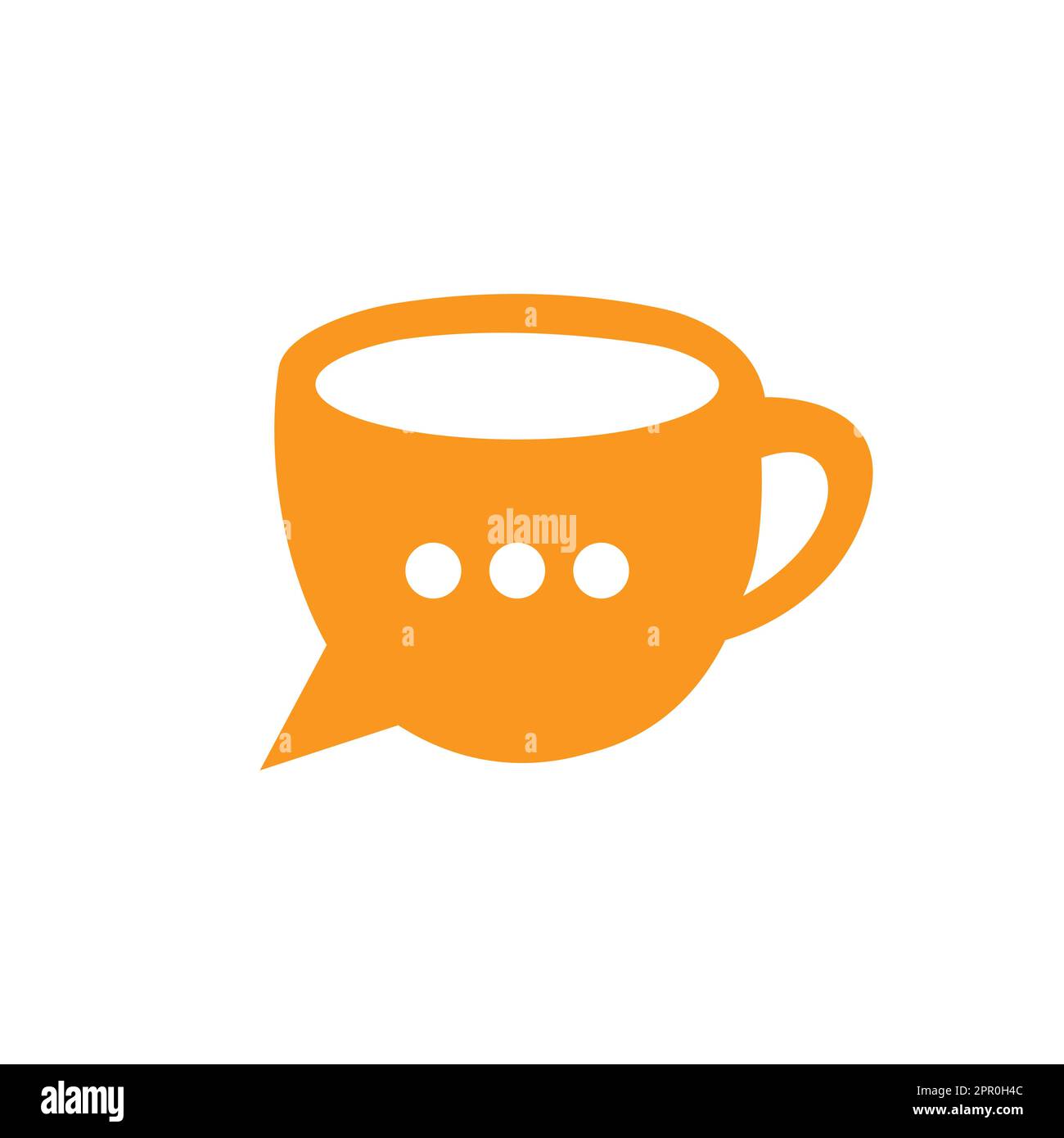 Coffee chat vector logo design. Coffee talk forum logo design template ...