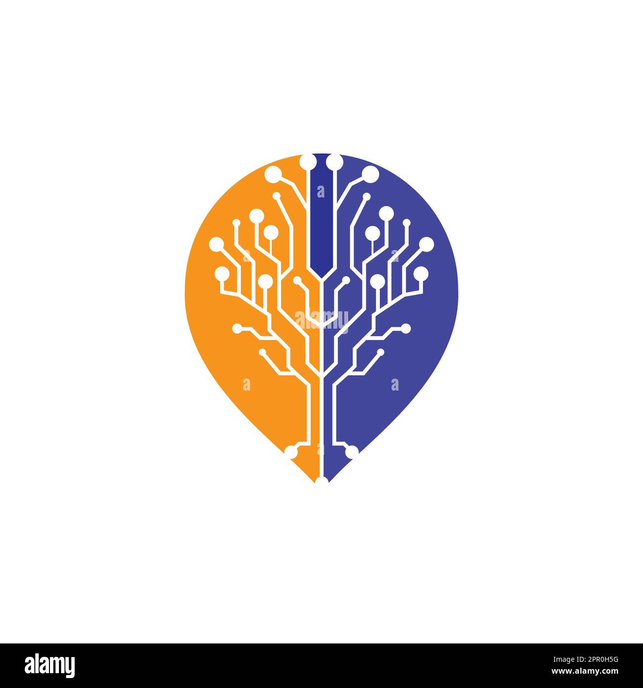 Digital Tree vector logo design. Technology logo template design vector ...