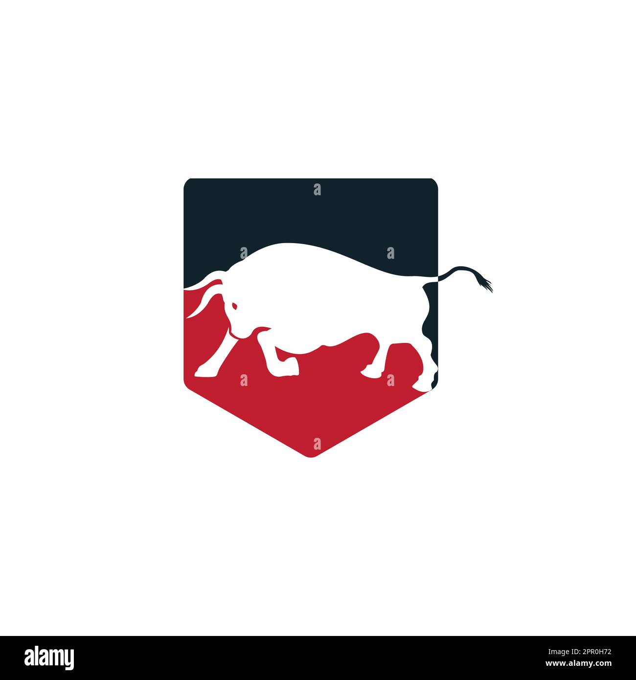 Bull vector logo design. Simple animal vector logo design template ...