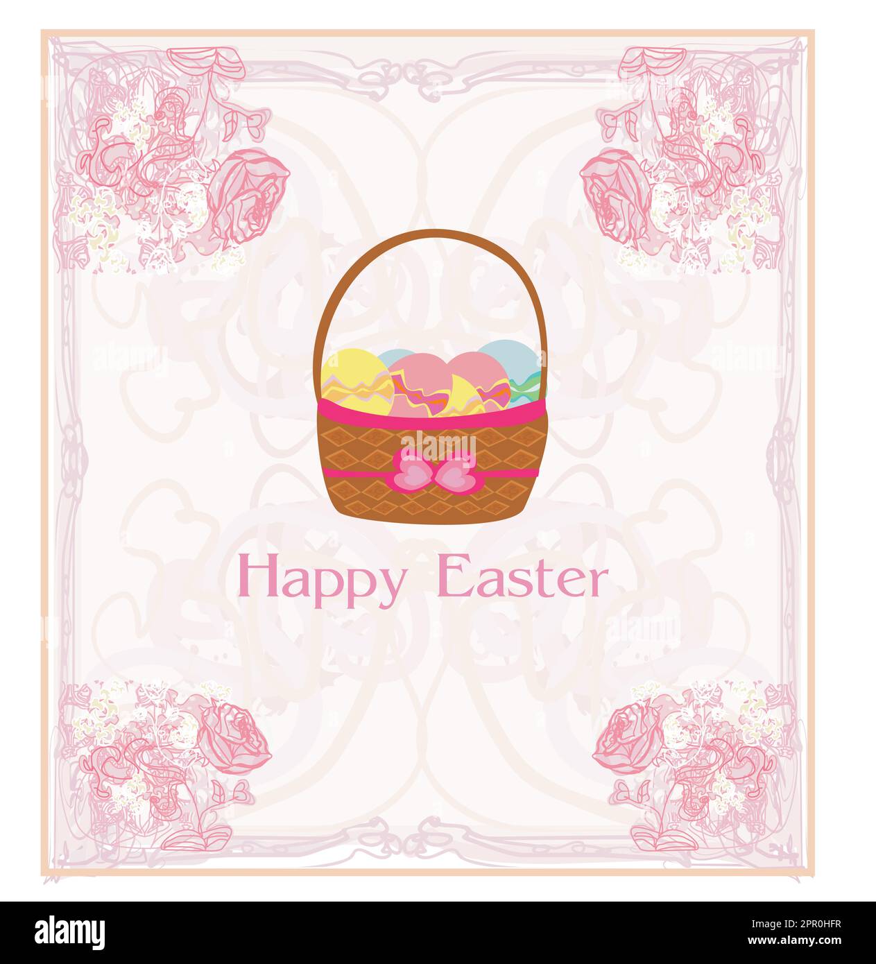 happy easter border Stock Vector Image & Art - Alamy