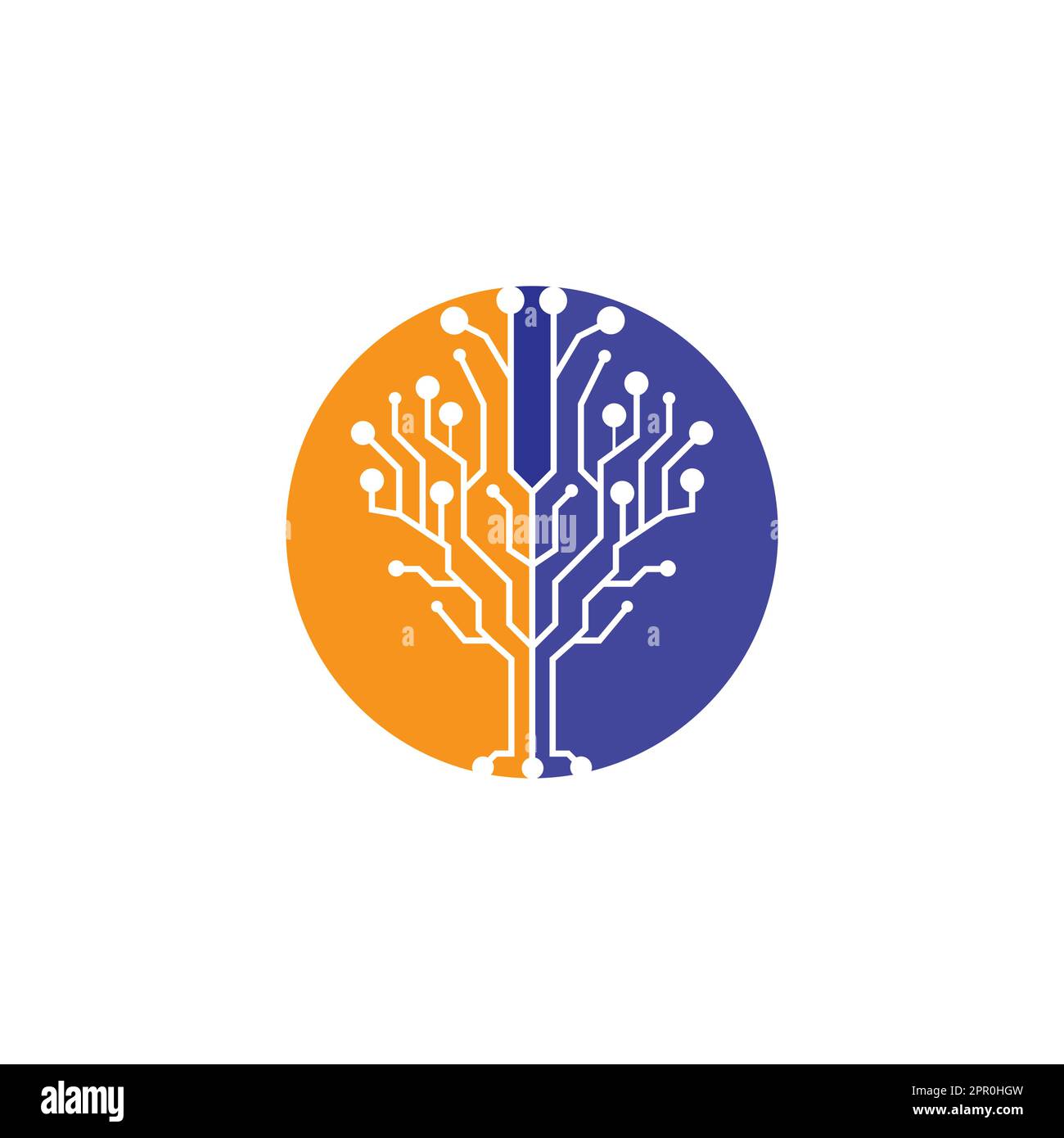 Digital Tree vector logo design. Technology logo template design vector ...