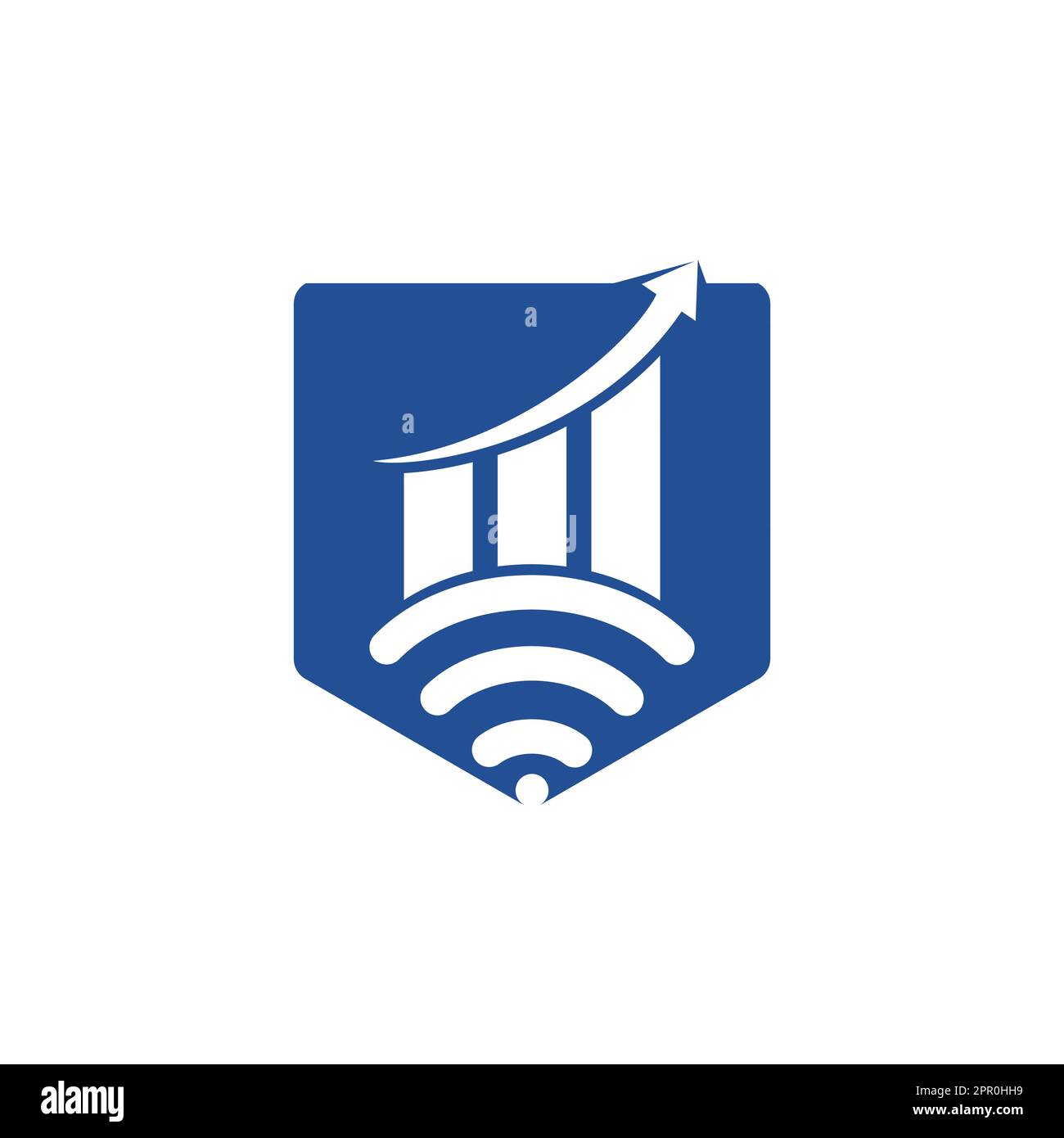 Wifi Statistic vector logo design. Wifi analytic logo icon design Stock ...