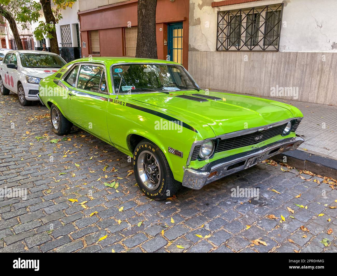 Classic sports car Chevrolet Chevy Serie 2 from the 1970s, in Argentina ...