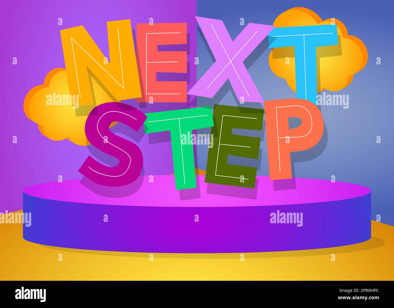 Next step word Stock Vector Images - Alamy