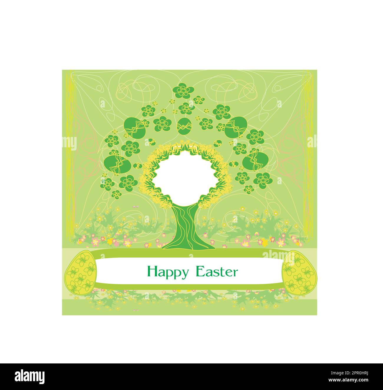 Easter tree frame Stock Vector Image & Art - Alamy