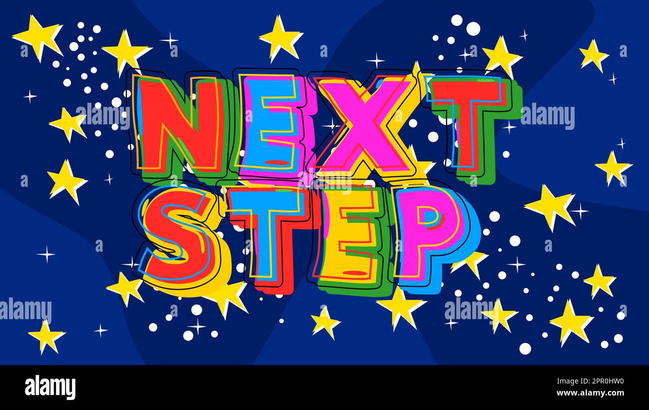 Next step word Stock Vector Images - Alamy