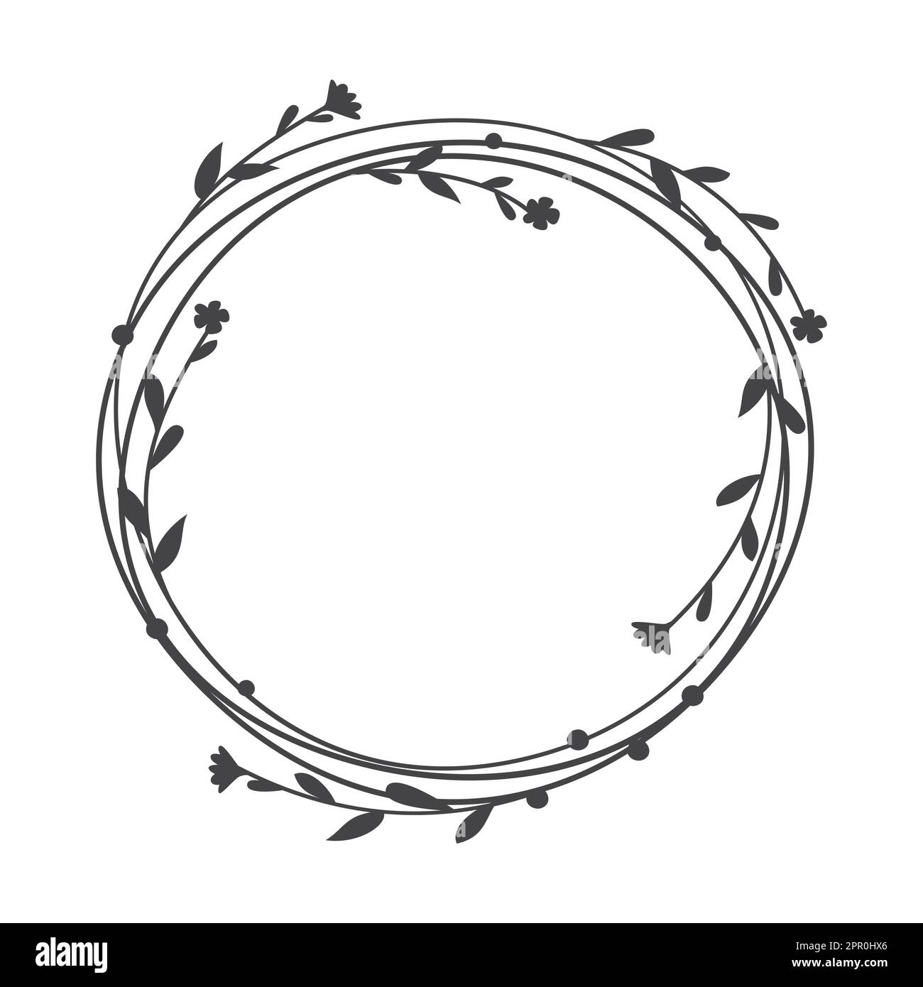 Floral border circle hi-res stock photography and images - Alamy