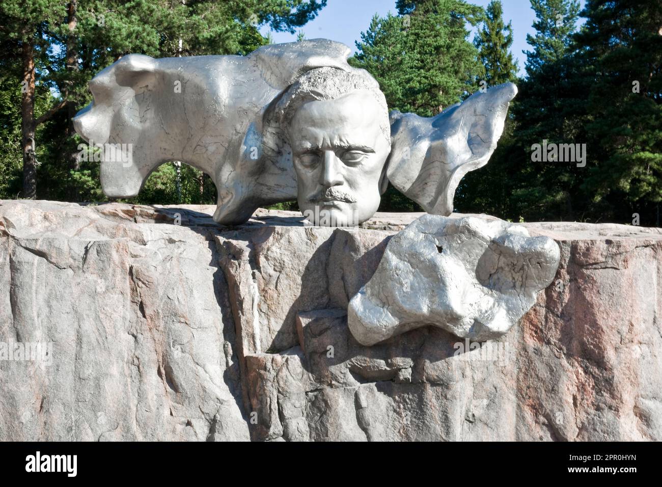 Statue of Jean Sibelius, a famous Finnish composer of symphonies, in ...