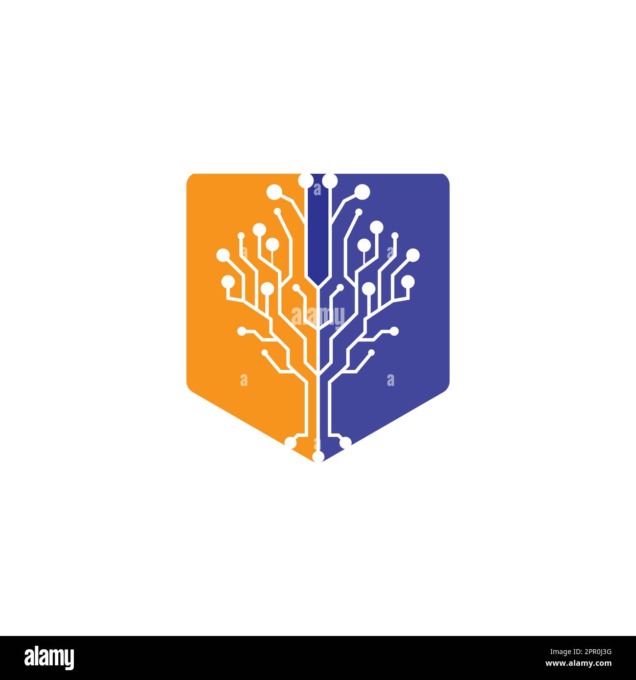 Digital Tree vector logo design. Technology logo template design vector ...