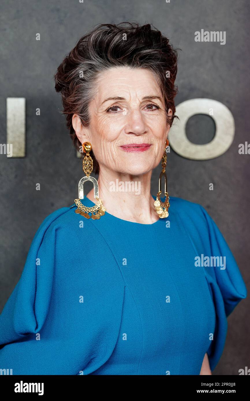 Harriet Walter attends the global premiere of Silo, at Battersea Power ...