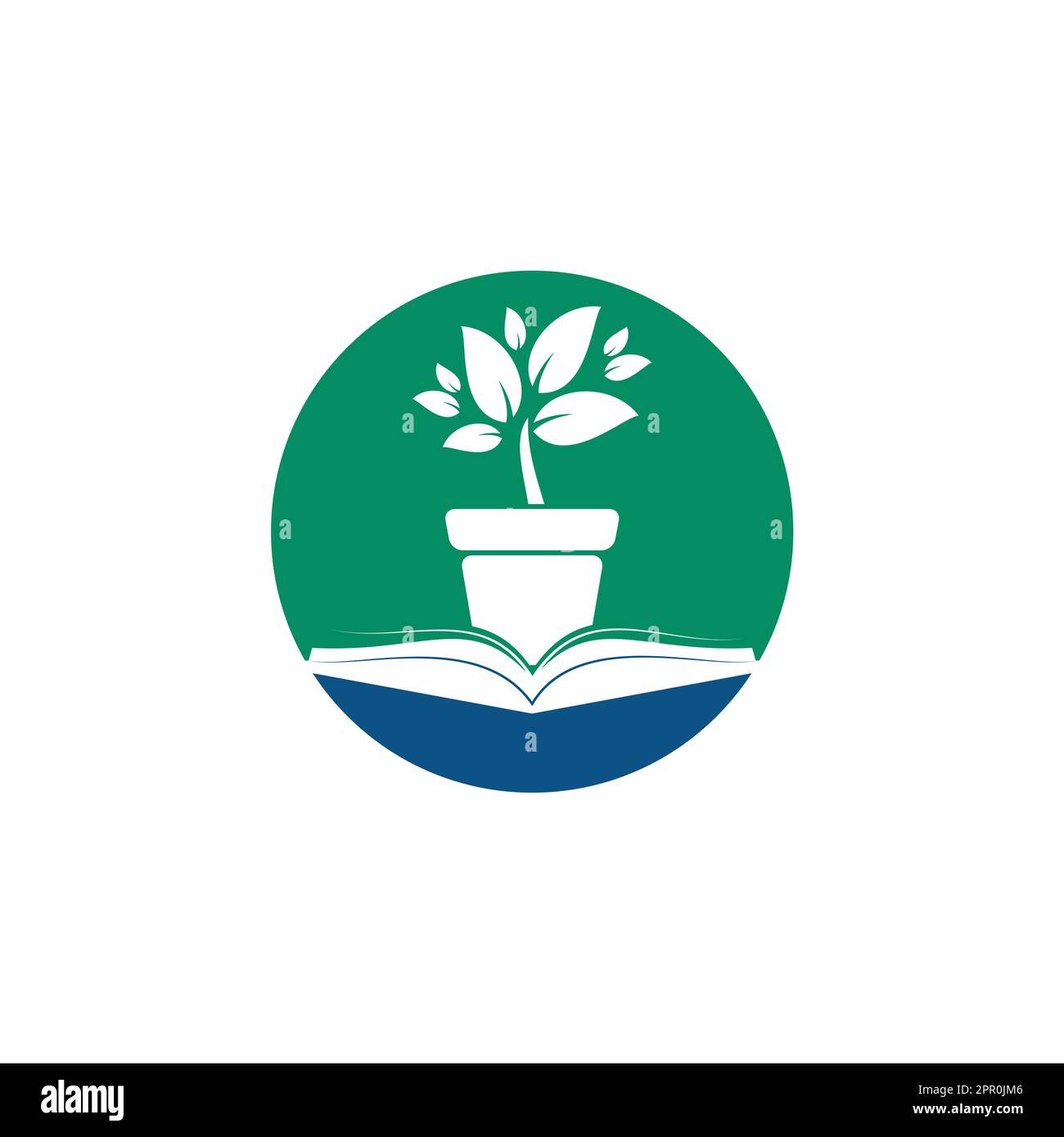 Eco book vector logo design. Book and flower pot icon logo Stock Vector ...